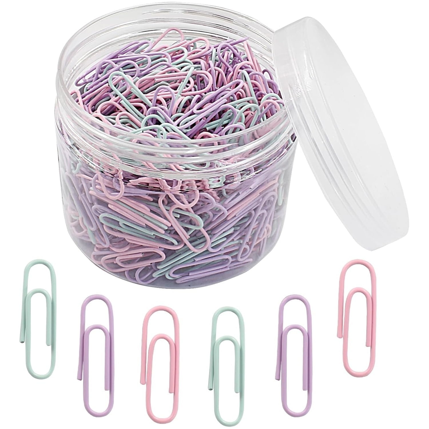 Colorful Paper Clips 500 Pcs Small Size Paper Clip Assorted Paperclips ...