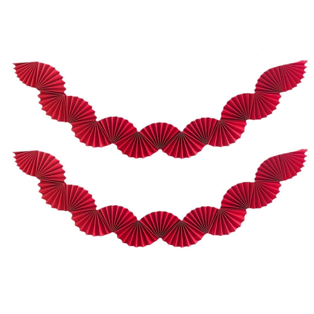 Colorful Paper Fan Garlands Set of 2 for Birthday Party Decorations ...