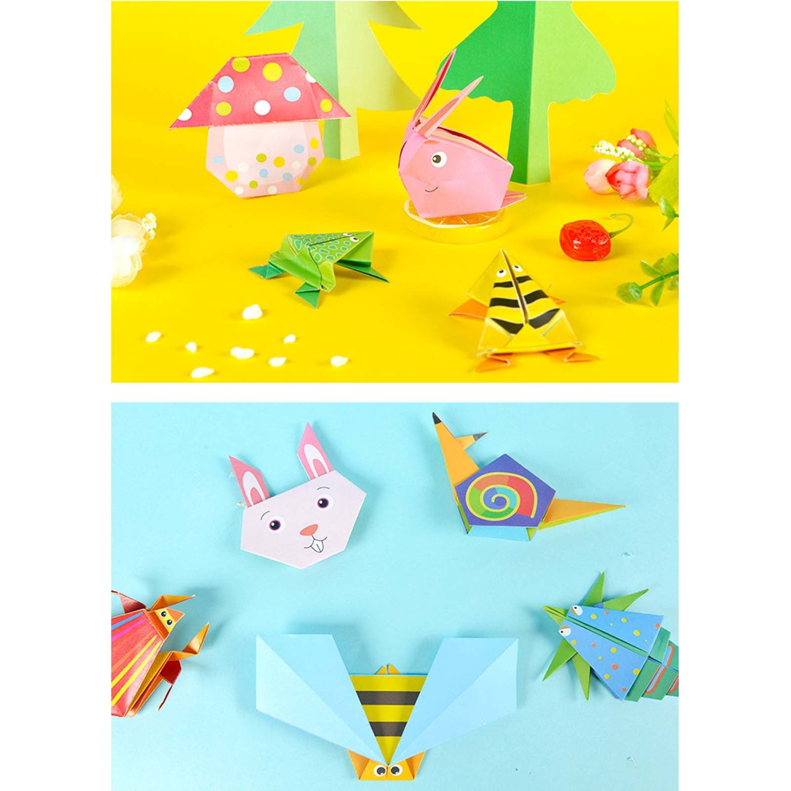 Colorful Paper Set Creative DIY Origami Crafts Kit 57 Sheets Colorful ...
