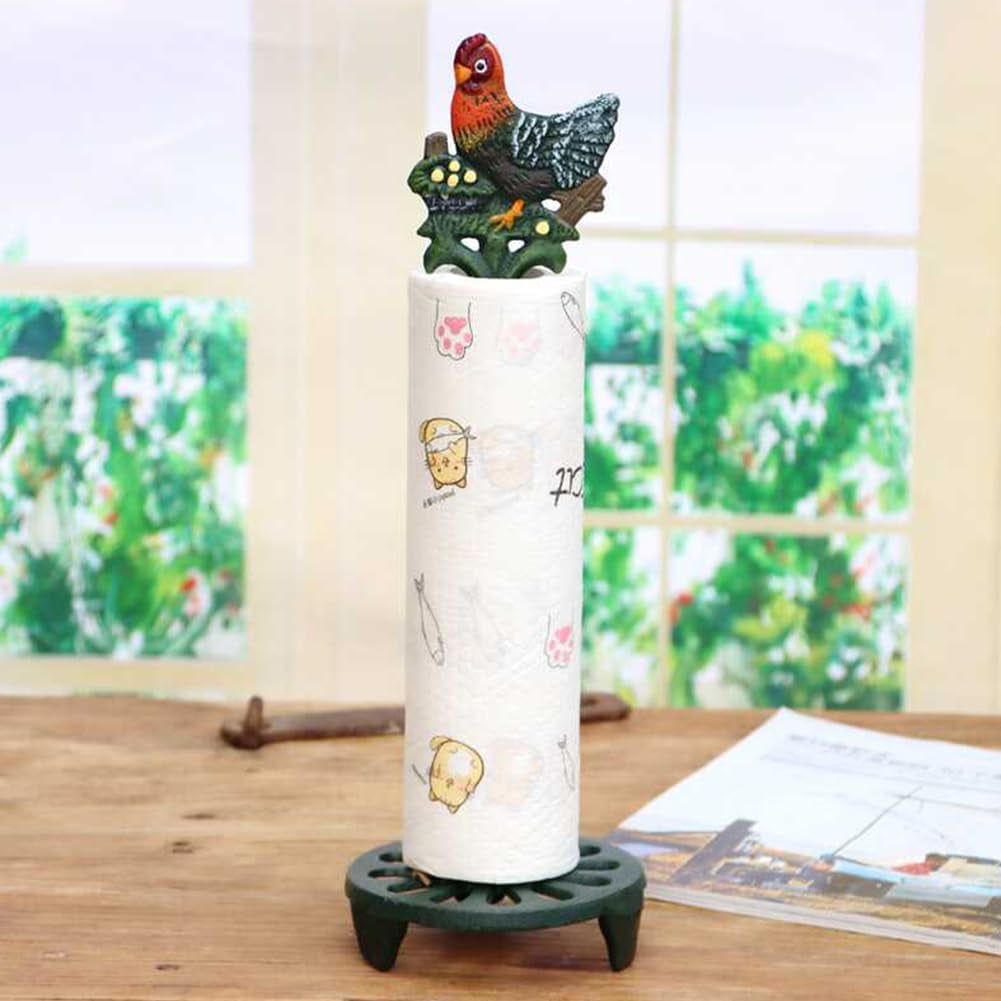 Colorful Paper Towel Holder, Decorative Vintage Cast Iron Roll Standing ...