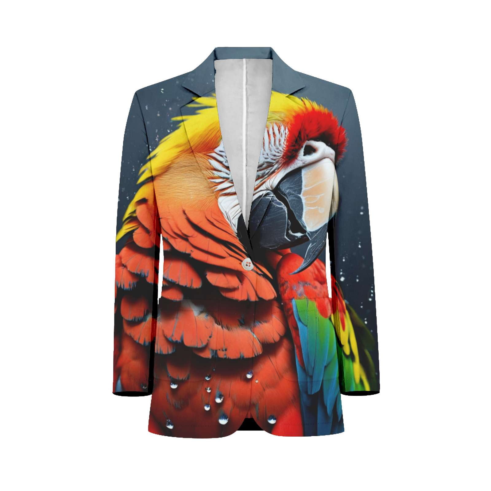 Colorful Parrot Art Print Men Blazers Slim Clothing Summer Jacket Man ...