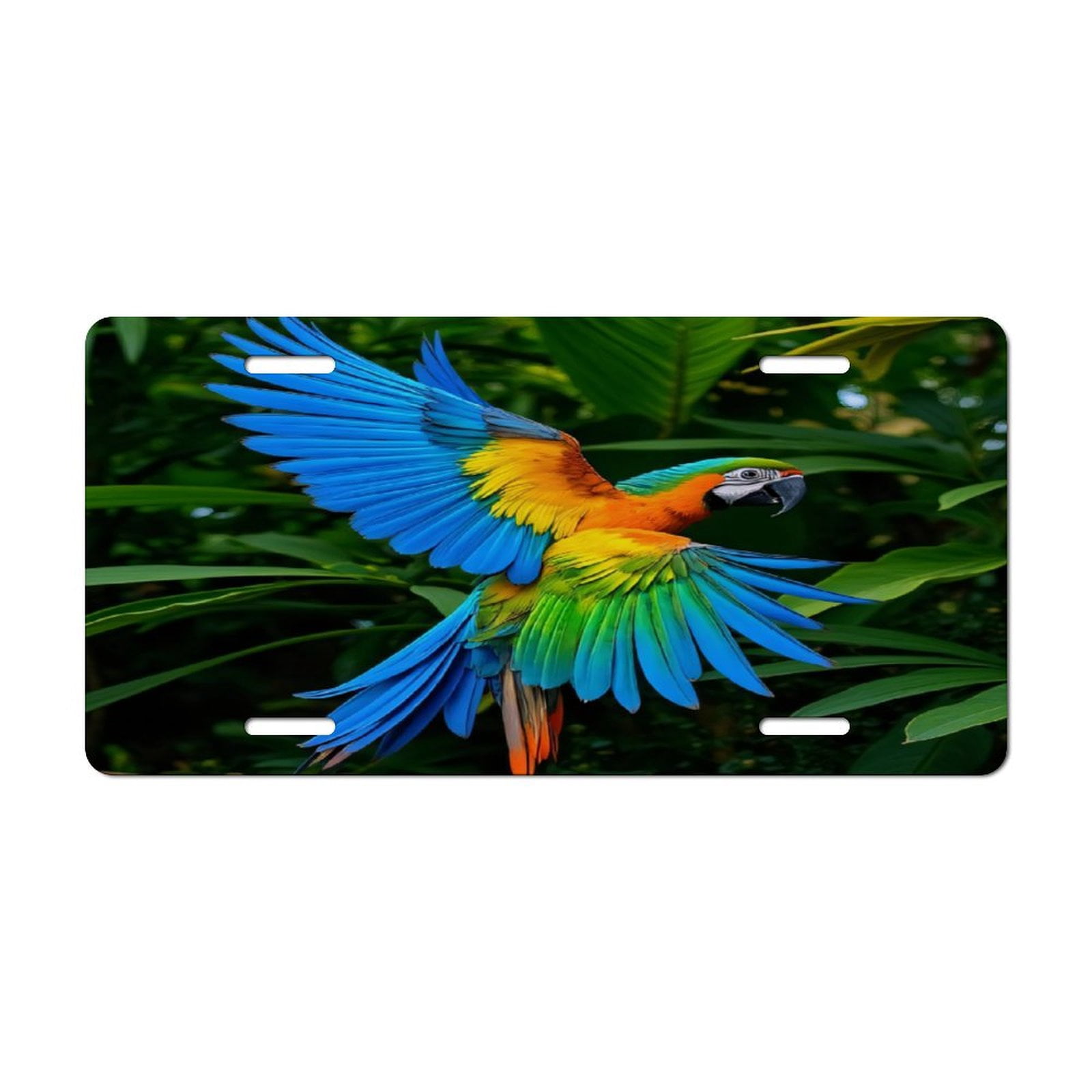 Colorful Parrot in Flight Car Decorative Front License Plate,Vanity Tag ...