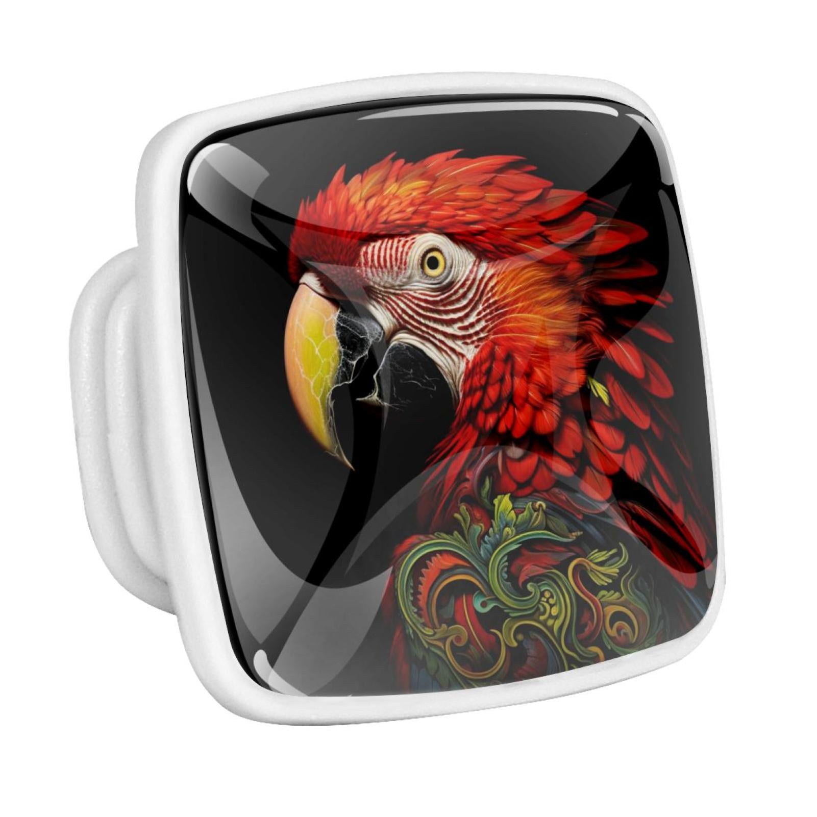 Colorful Parrot Fluorescent Drawer Pulls with Screws Square 4-Pack Glow ...