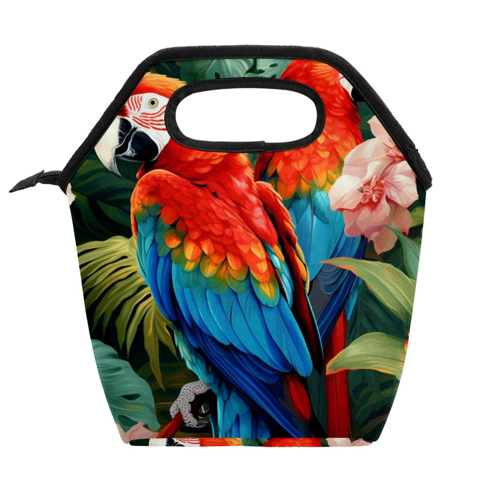 Colorful Parrot Large Capacity Lightweight Printed Insulated Ideal ...