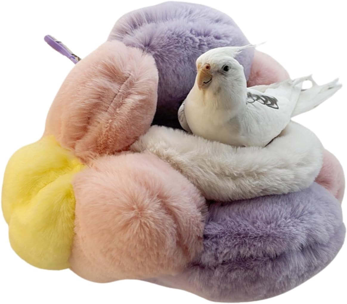 Colorful Parrot Nest Faux Rabbit Fur Winter Warm Thickened Hanging ...