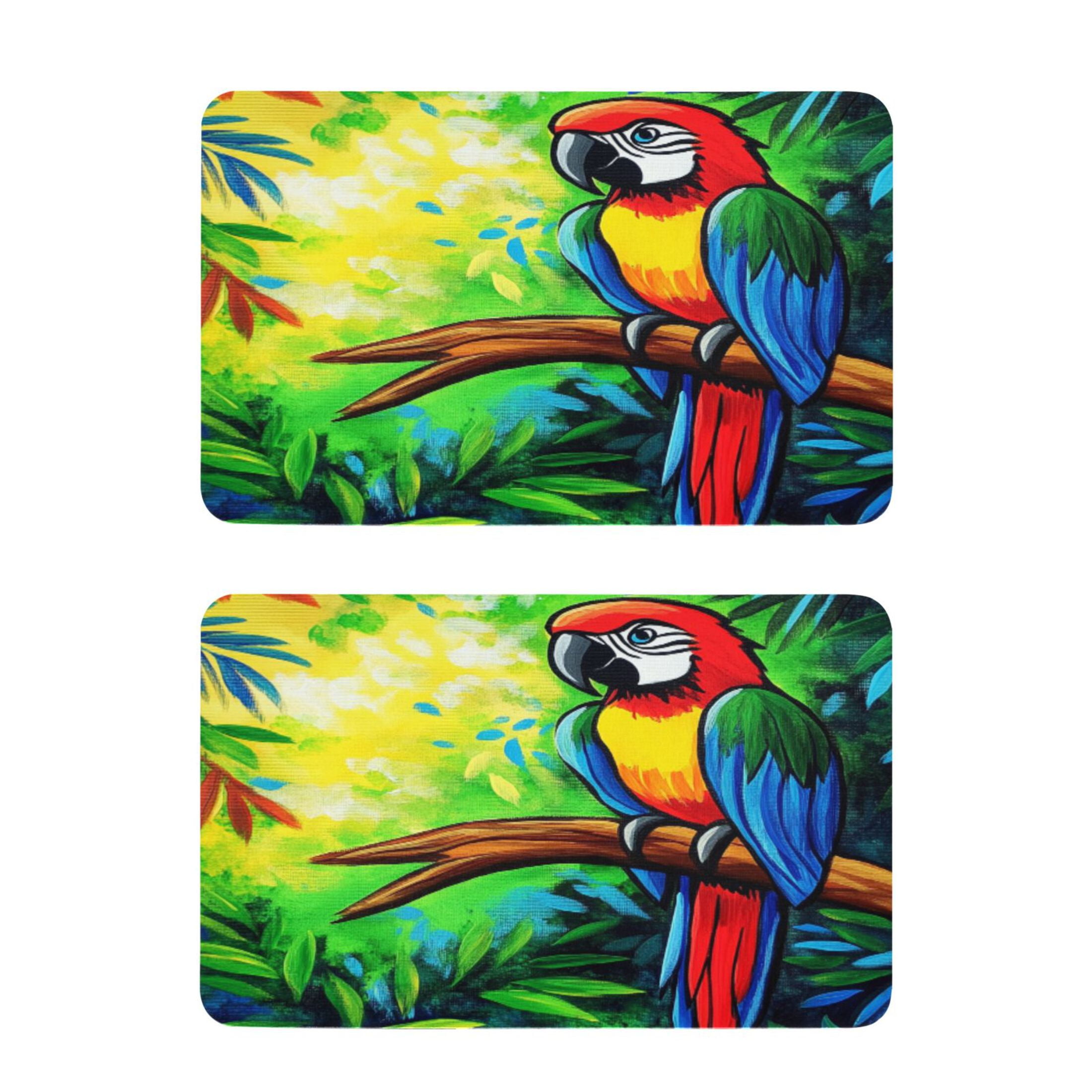 Colorful Parrot in Nature 2 Pack 4x2.5 Inch Magnetic Stickers Thick and ...