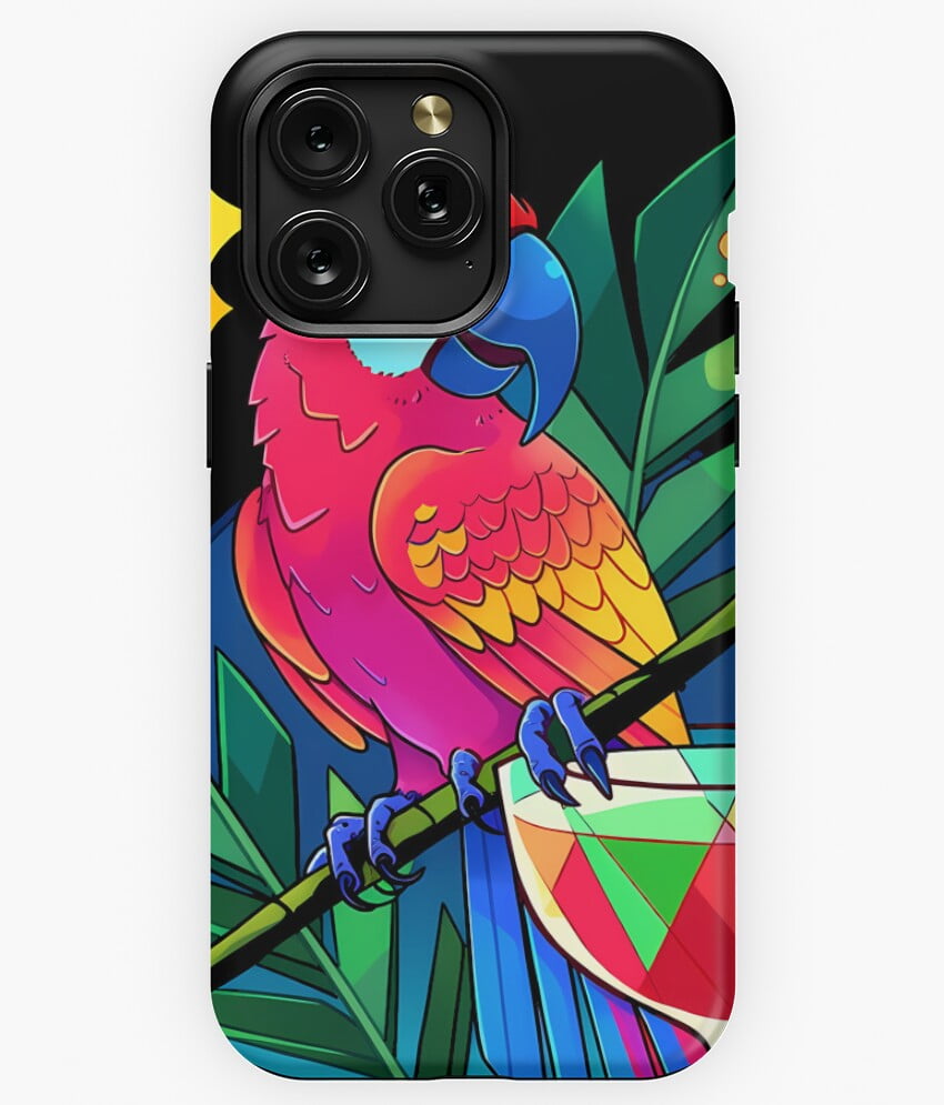 Colorful Parrot with Cocktail Bold Colors Tropical A8218 Phone Case for ...