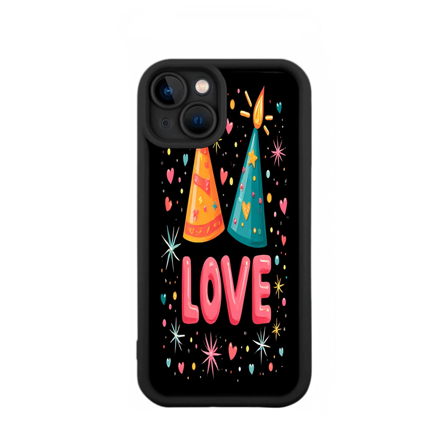 Colorful Party Hats iPhone 15 Case - Lightweight Yellowing Resistant ...