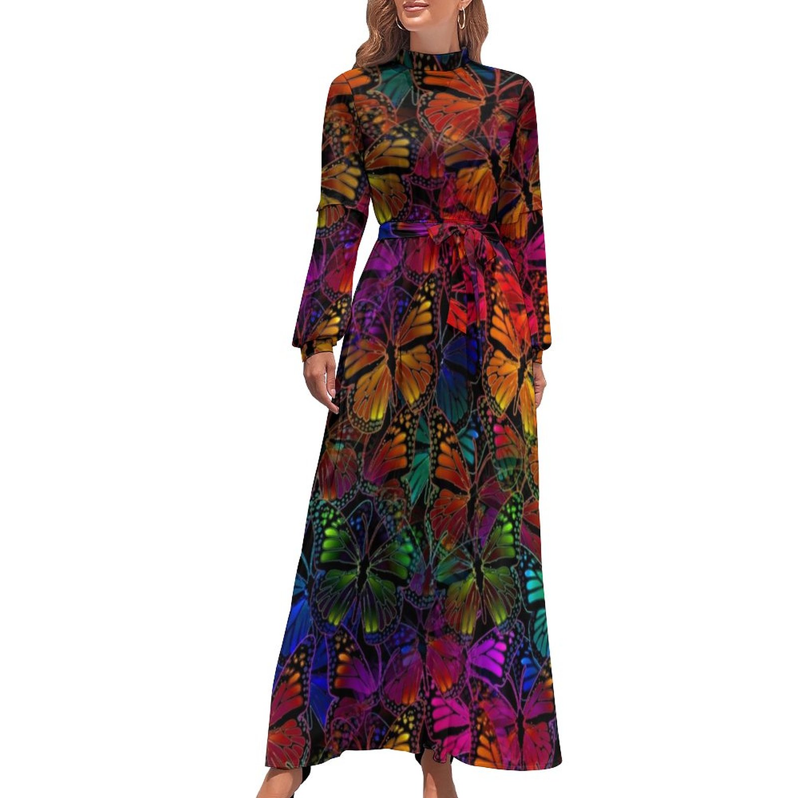 Colorful Pastel Butterfly Dress High Waist Stylish Animal Bohemia ...