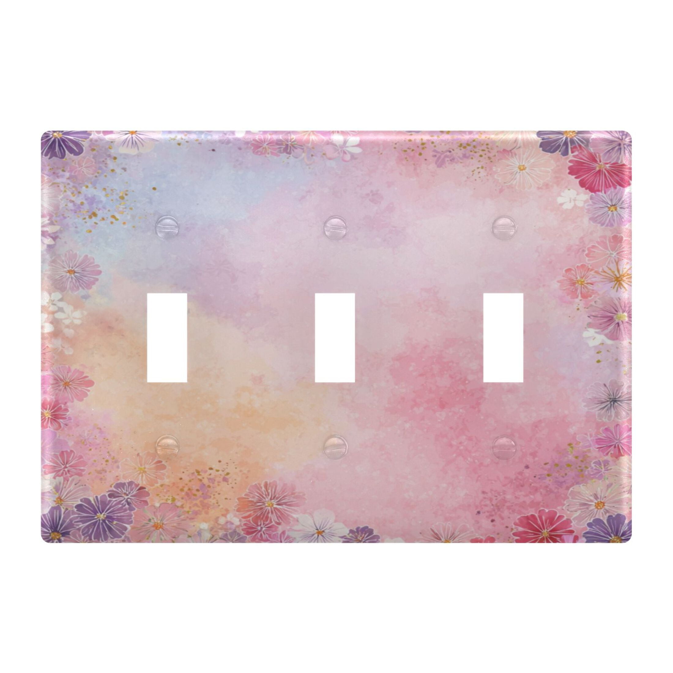 Colorful Pastel Floral Pattern Decorative Light Switch Plates Switch ...