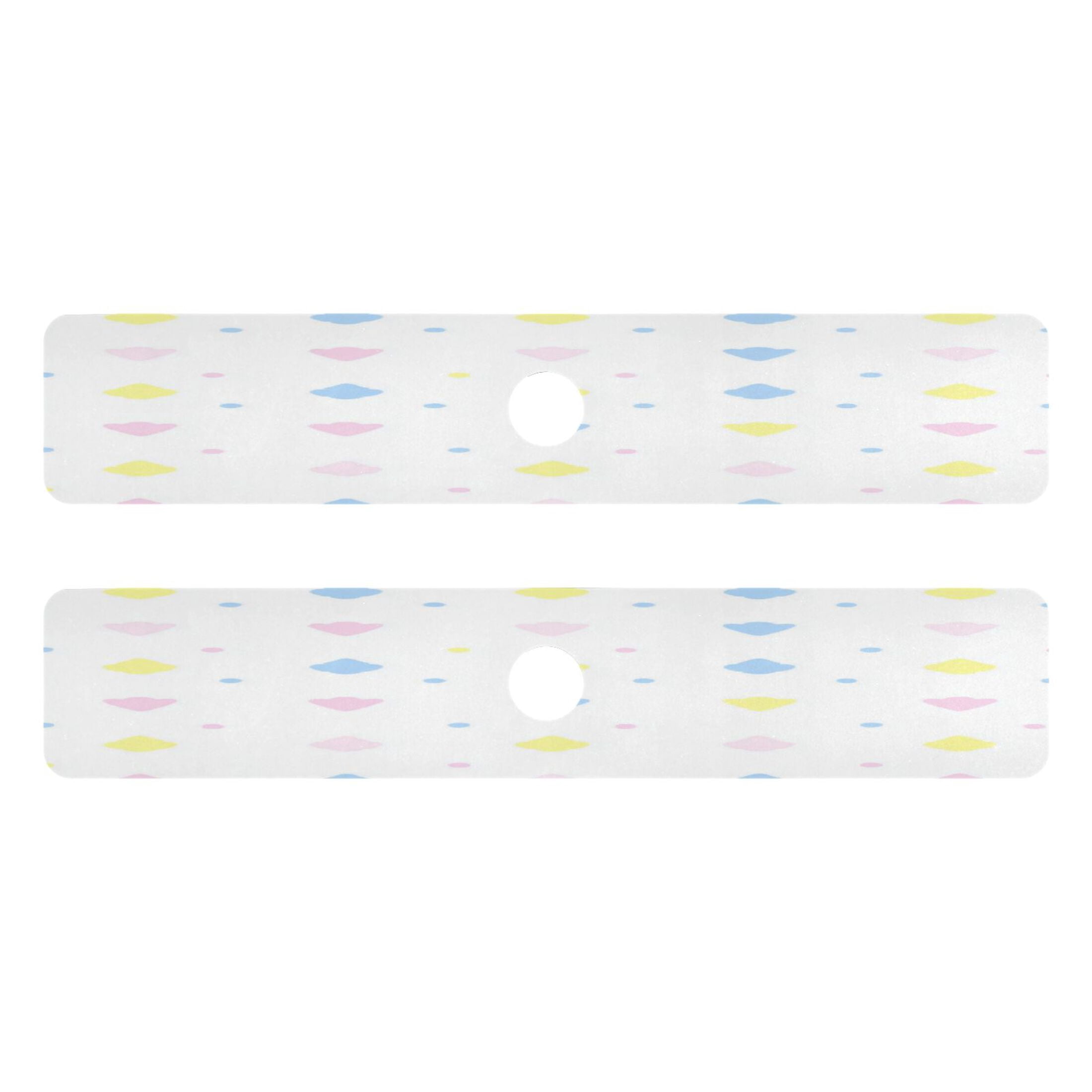 Colorful Pastel Shapes Pattern Extra Long Silicone Algae Sink Mat 30x5 ...