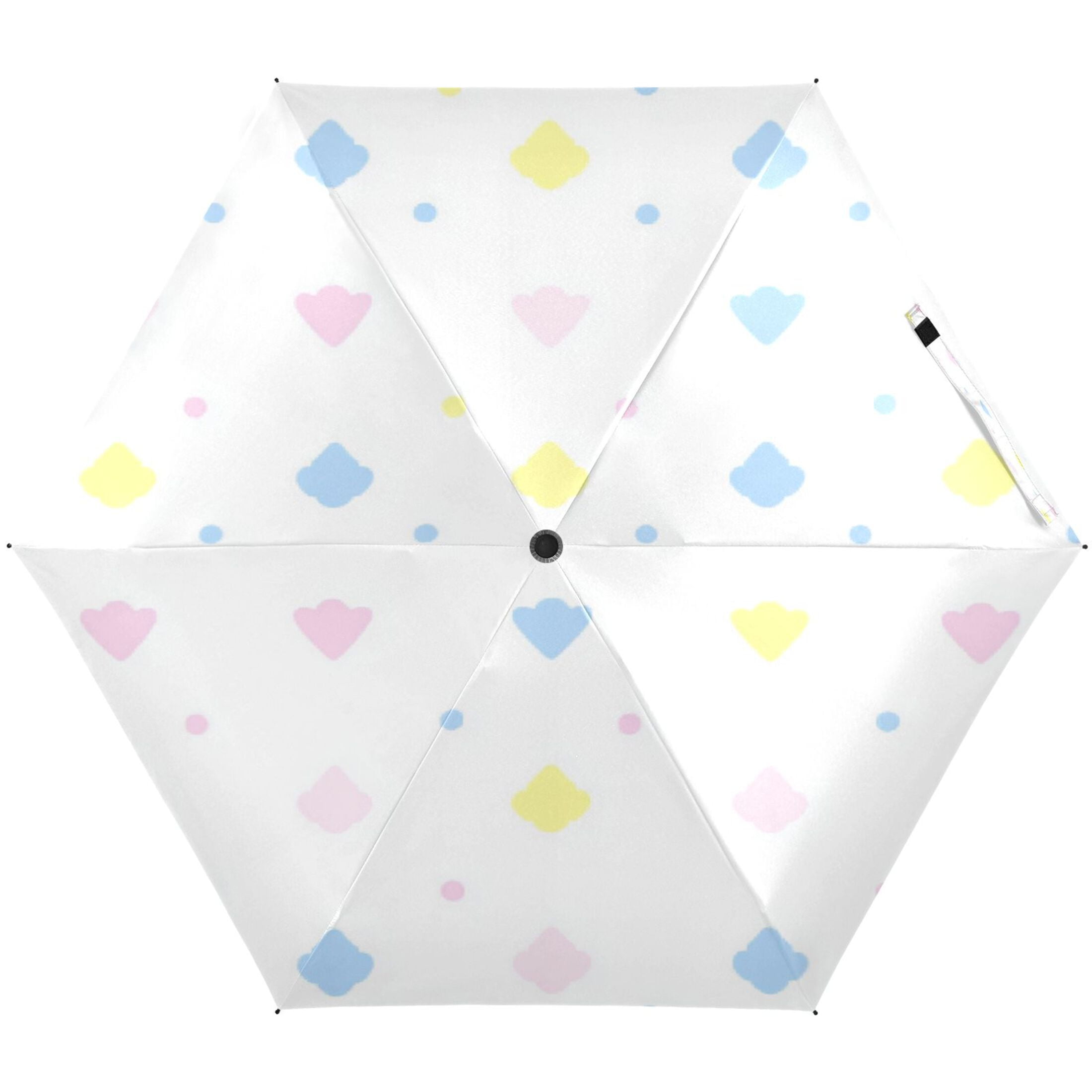 Colorful Pastel Shapes Pattern Umbrellas for Sun Auto Open Close UV50 ...