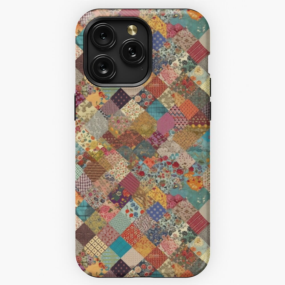 Colorful Patchwork Quilt Modern Geometric Design iPhone Case 17 through ...