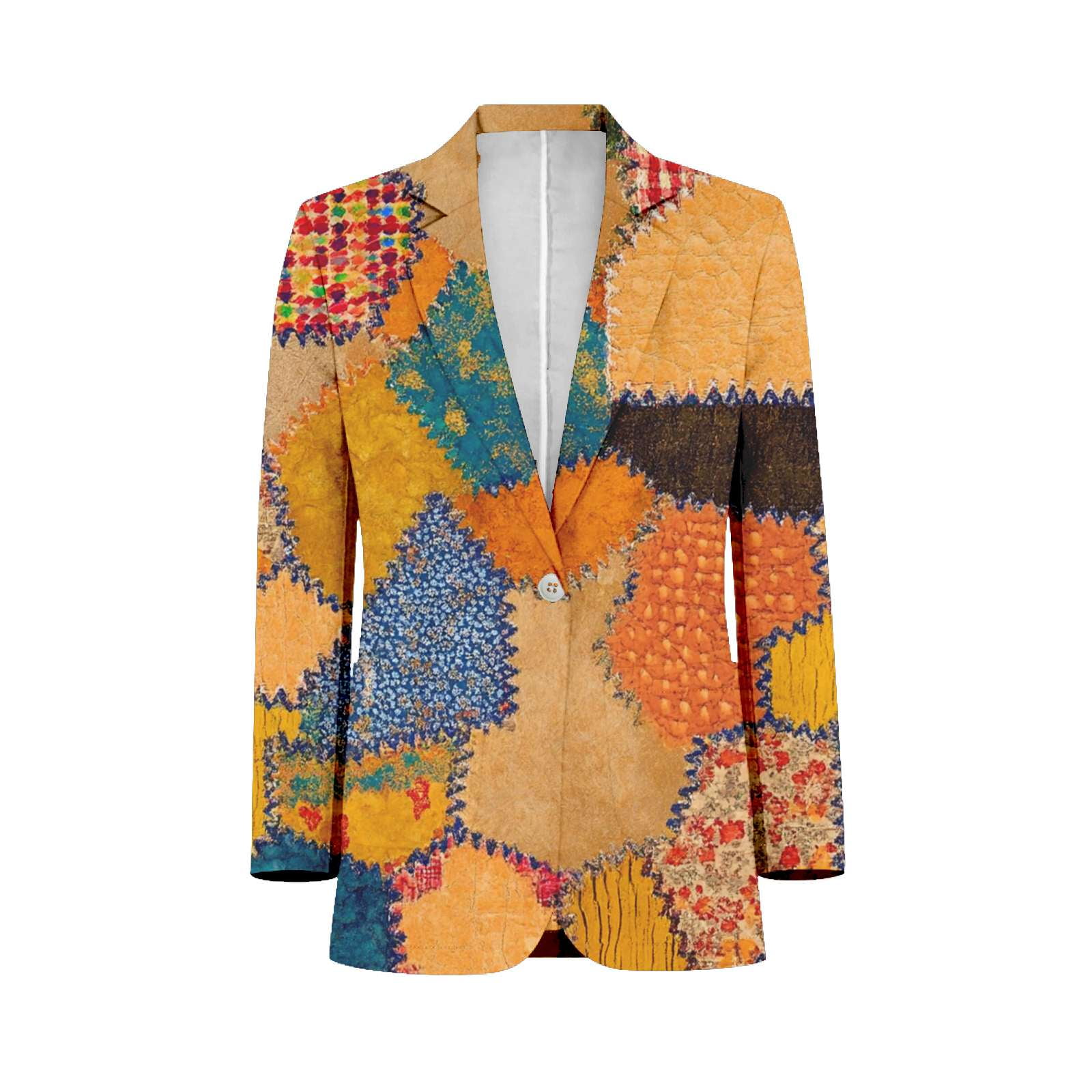 Colorful Patchwork Textile Design Customized Men's Suits full man Shawl ...