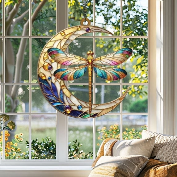 Colorful Patriotic Acrylic Sun Catcher with Owl Design - Vibrant Window ...