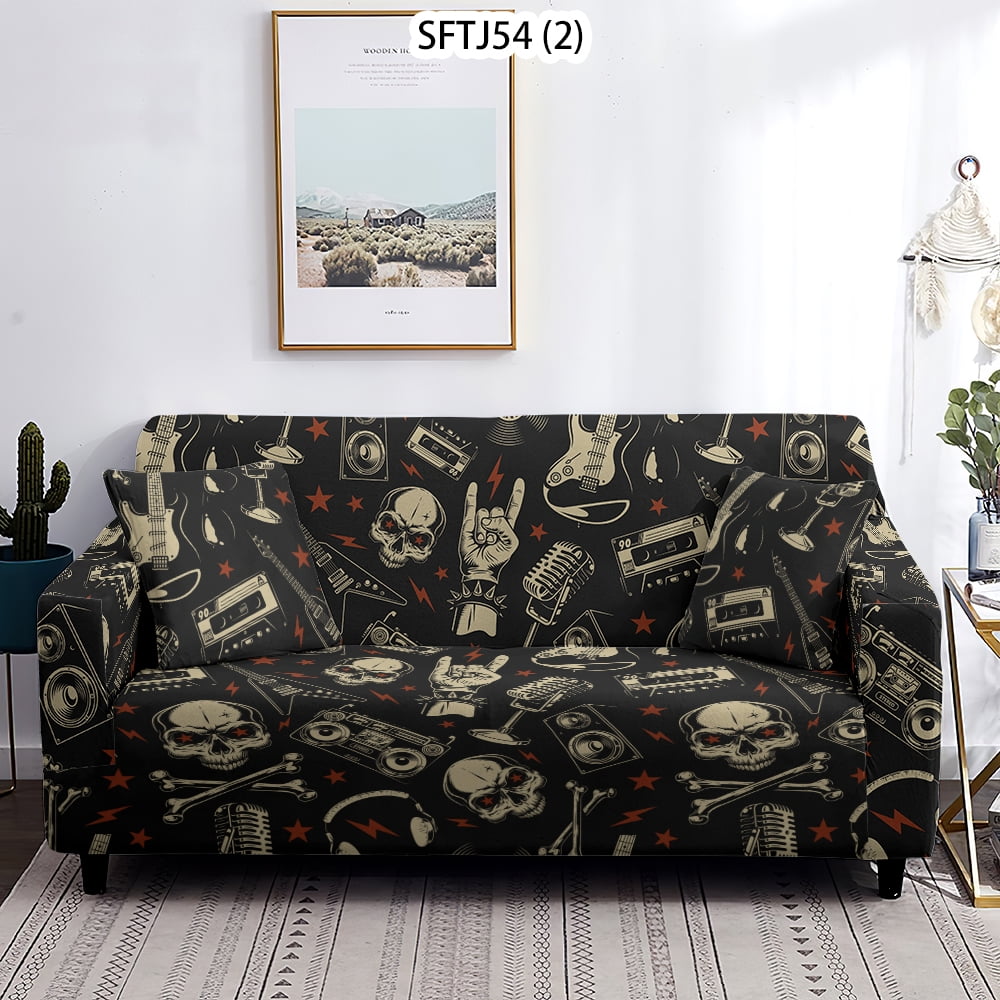 Colorful Pattern Butterfly Elastic Sofa Seat Cover Anti-Dust Corner Shaped Chaise Longue Sofa ...