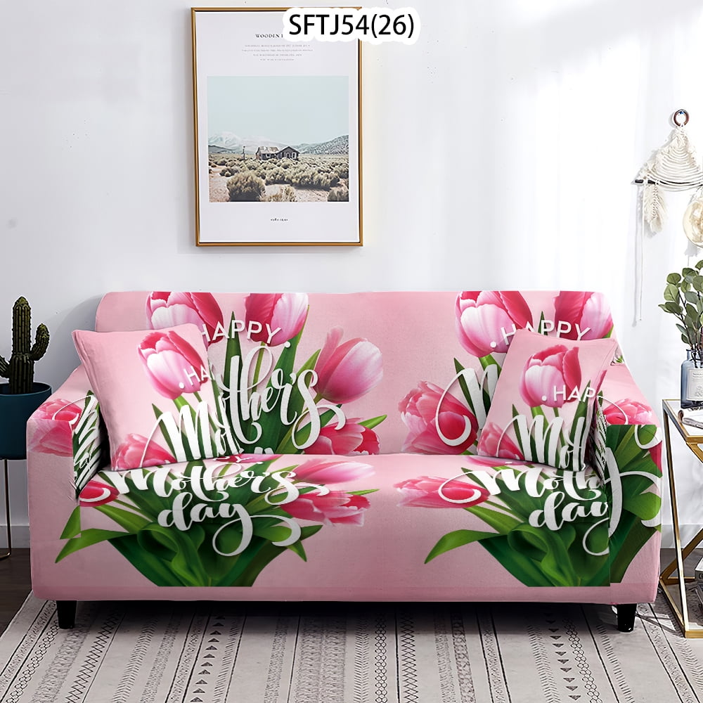 Colorful Pattern Butterfly Elastic Sofa Seat Cover Anti-Dust Corner Shaped Chaise Longue Sofa ...