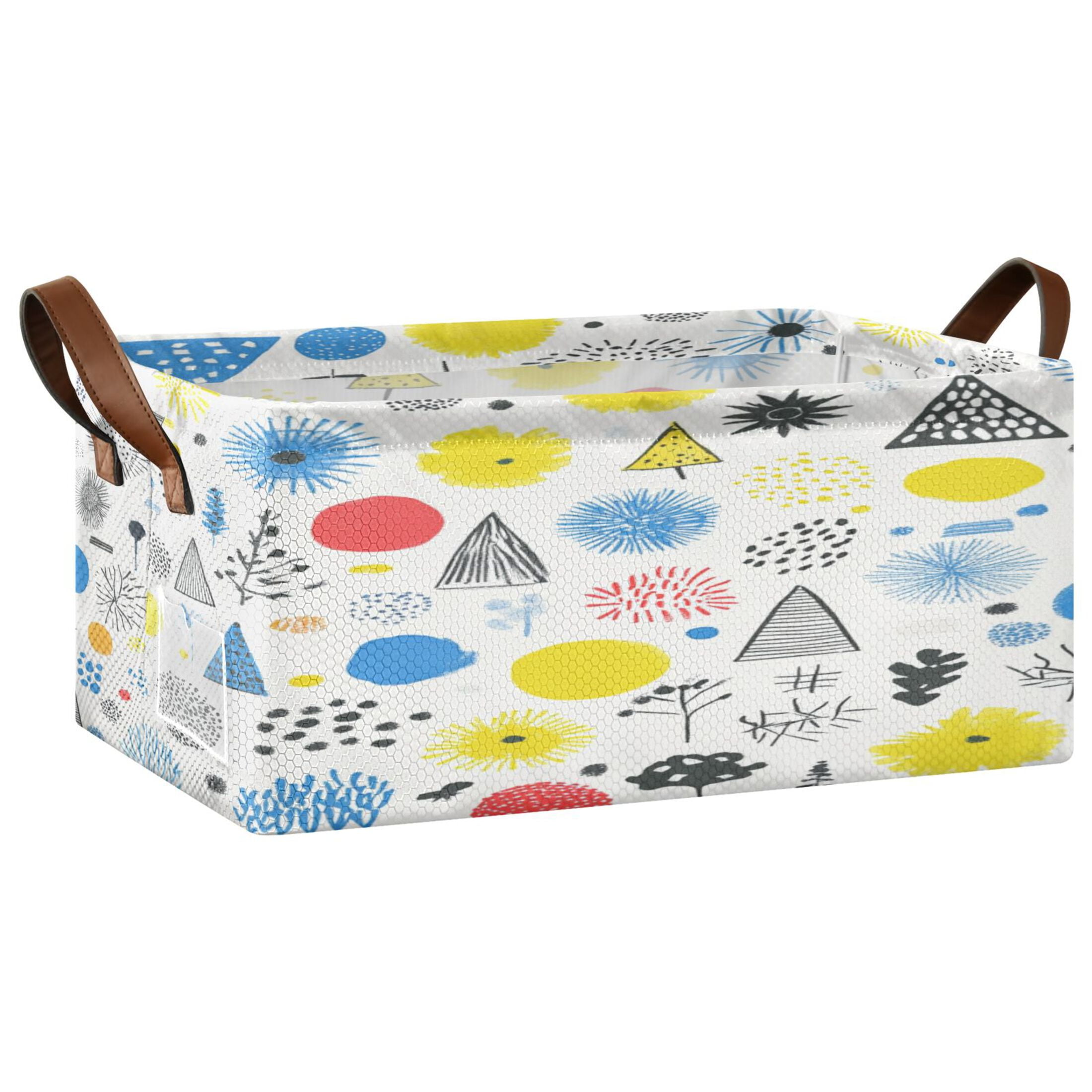 Colorful Pattern Open Home Storage Bins Foldable Metal Frame Shelf ...