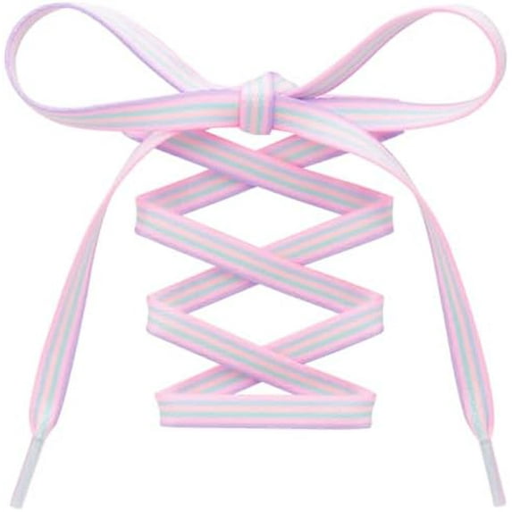 Colorful Pattern Shoe Laces: 2 Pair Flat Print Shoelaces for Sneakers ...