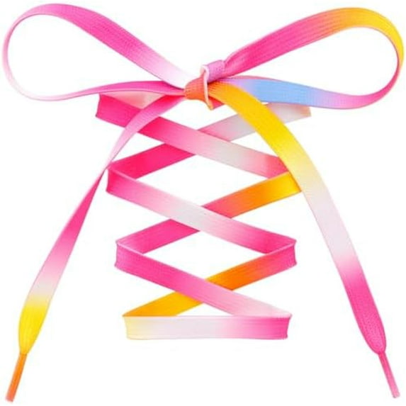 Colorful Pattern Shoe Laces: 2 Pair Flat Print Shoelaces for Sneakers ...