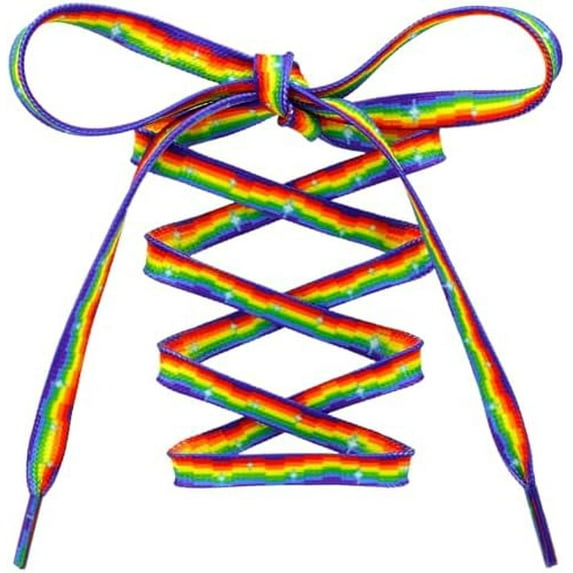 Colorful Pattern Shoe Laces: 2 Pair Flat Print Shoelaces for Sneakers ...