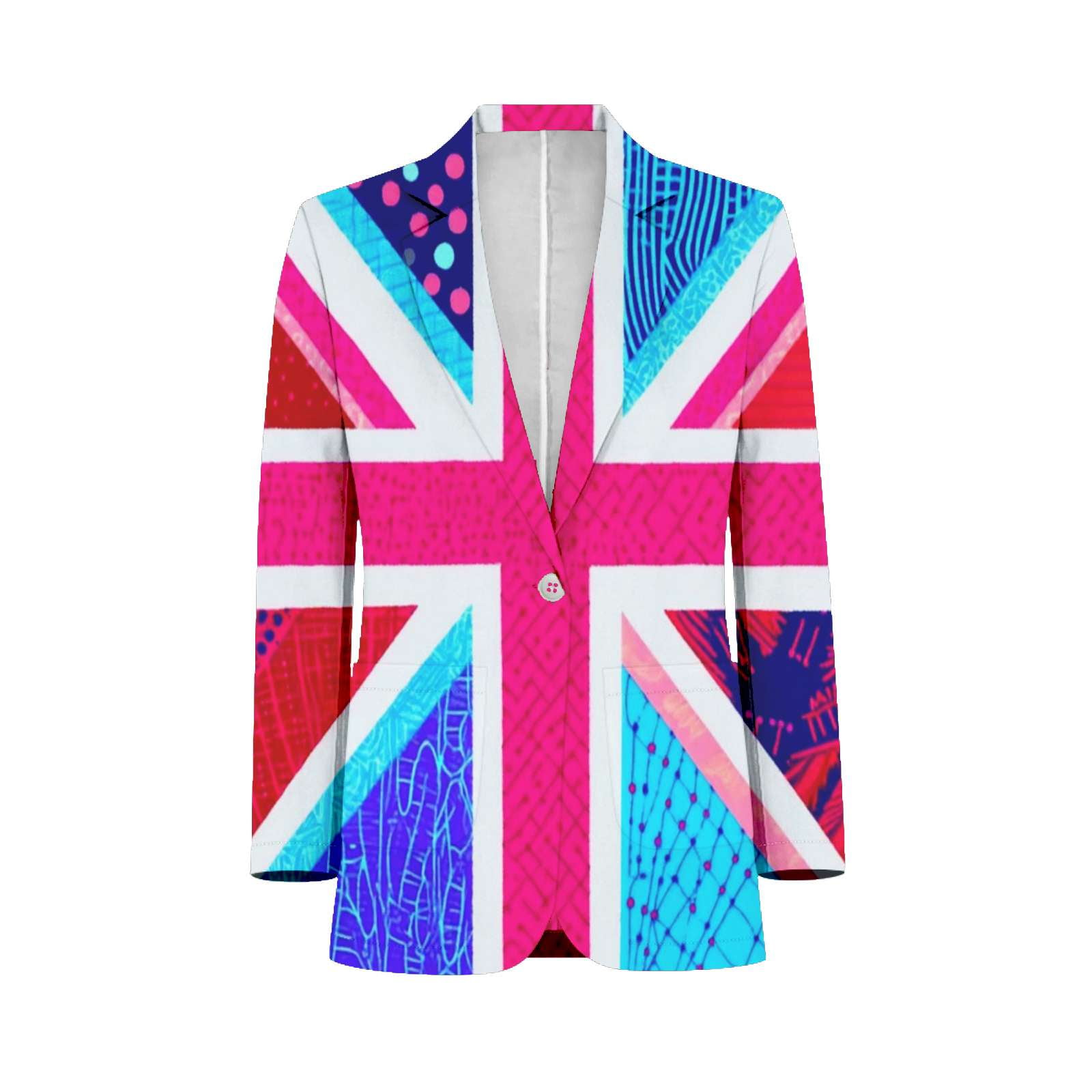 Colorful Patterned Union Jack Men's Suit Blazer Casual Party Wear Slim ...