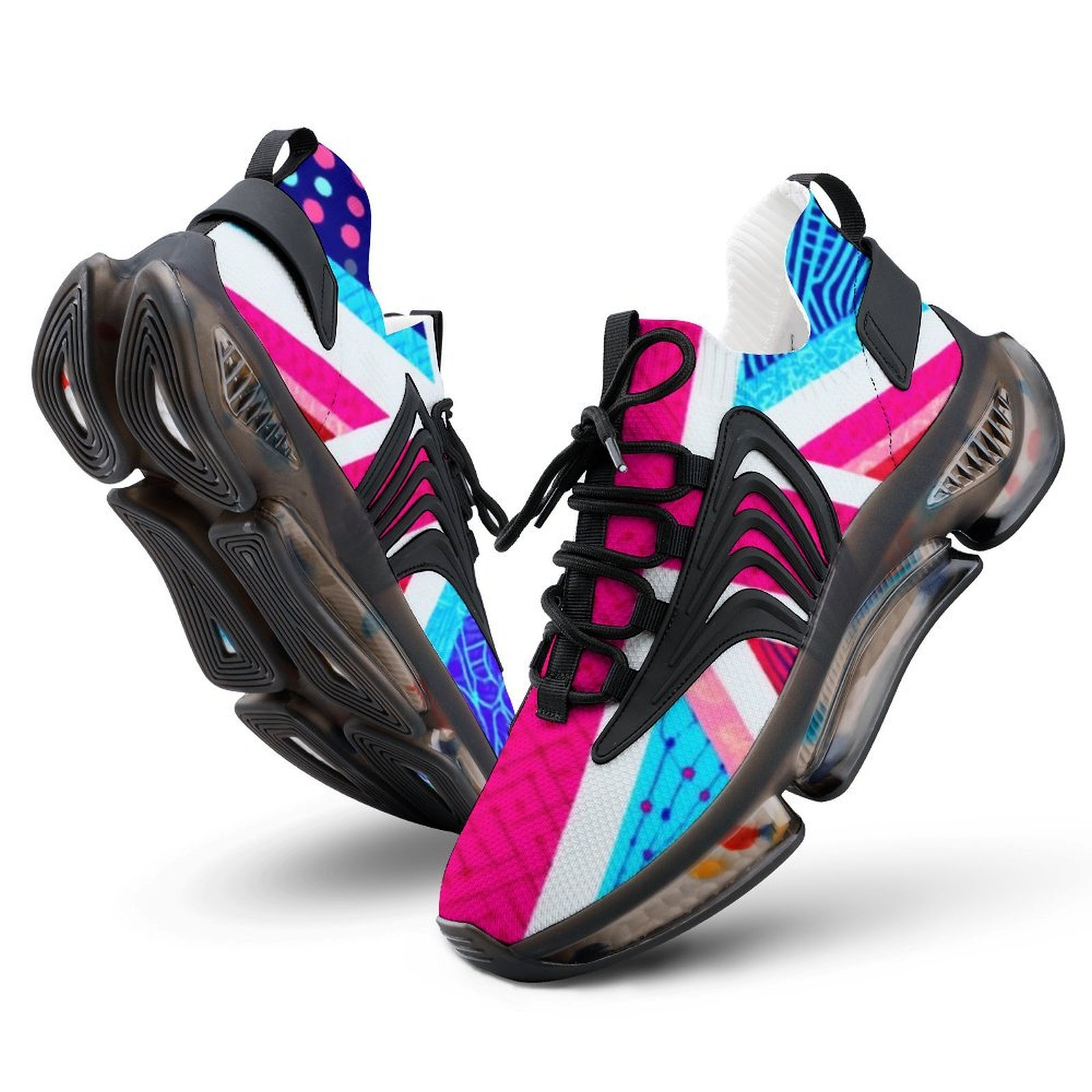 Colorful Patterned Union Jack Walking Shoes for Men Woman Lightweight ...