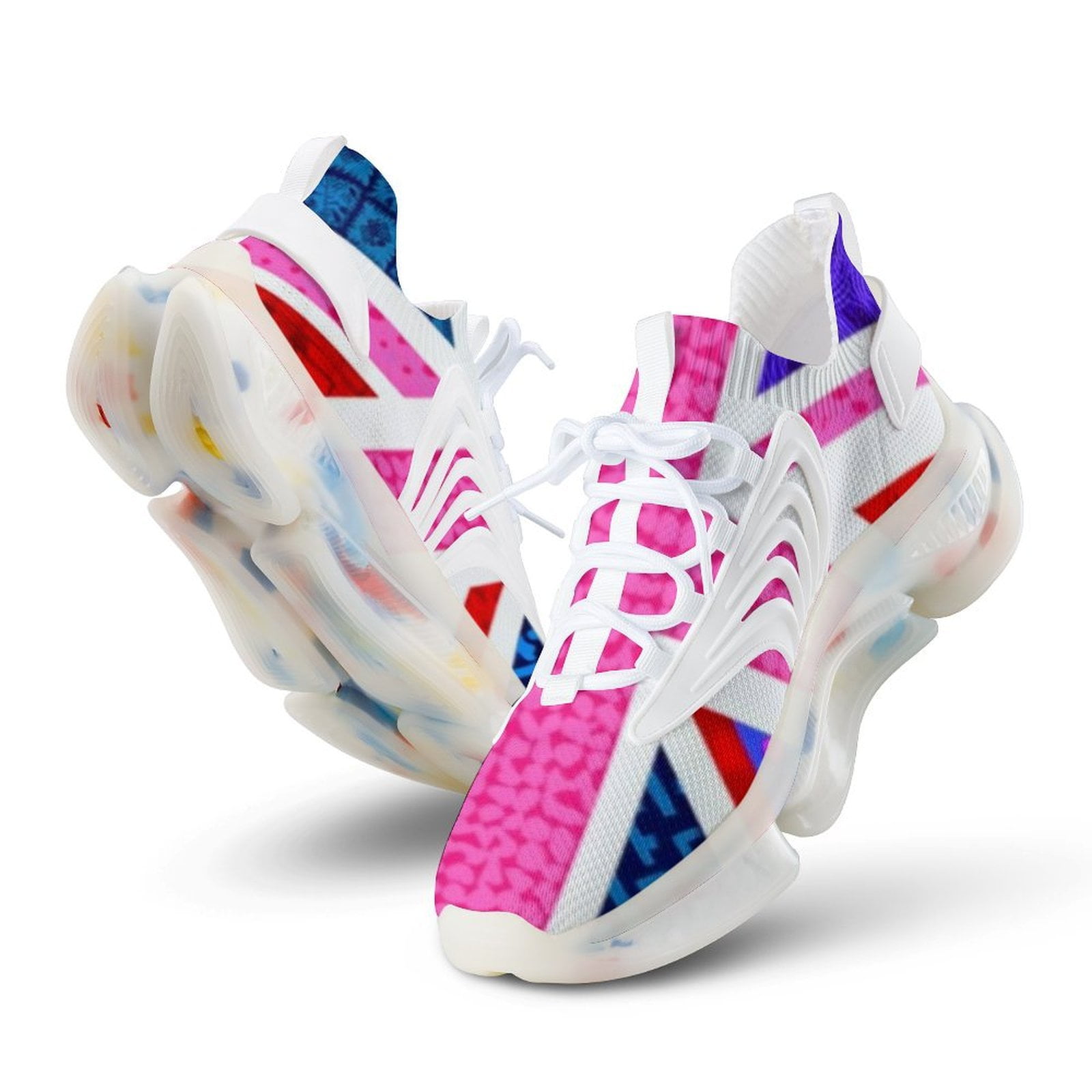 Colorful Patterned Union Jack Walking Shoes for Men Woman Lightweight ...
