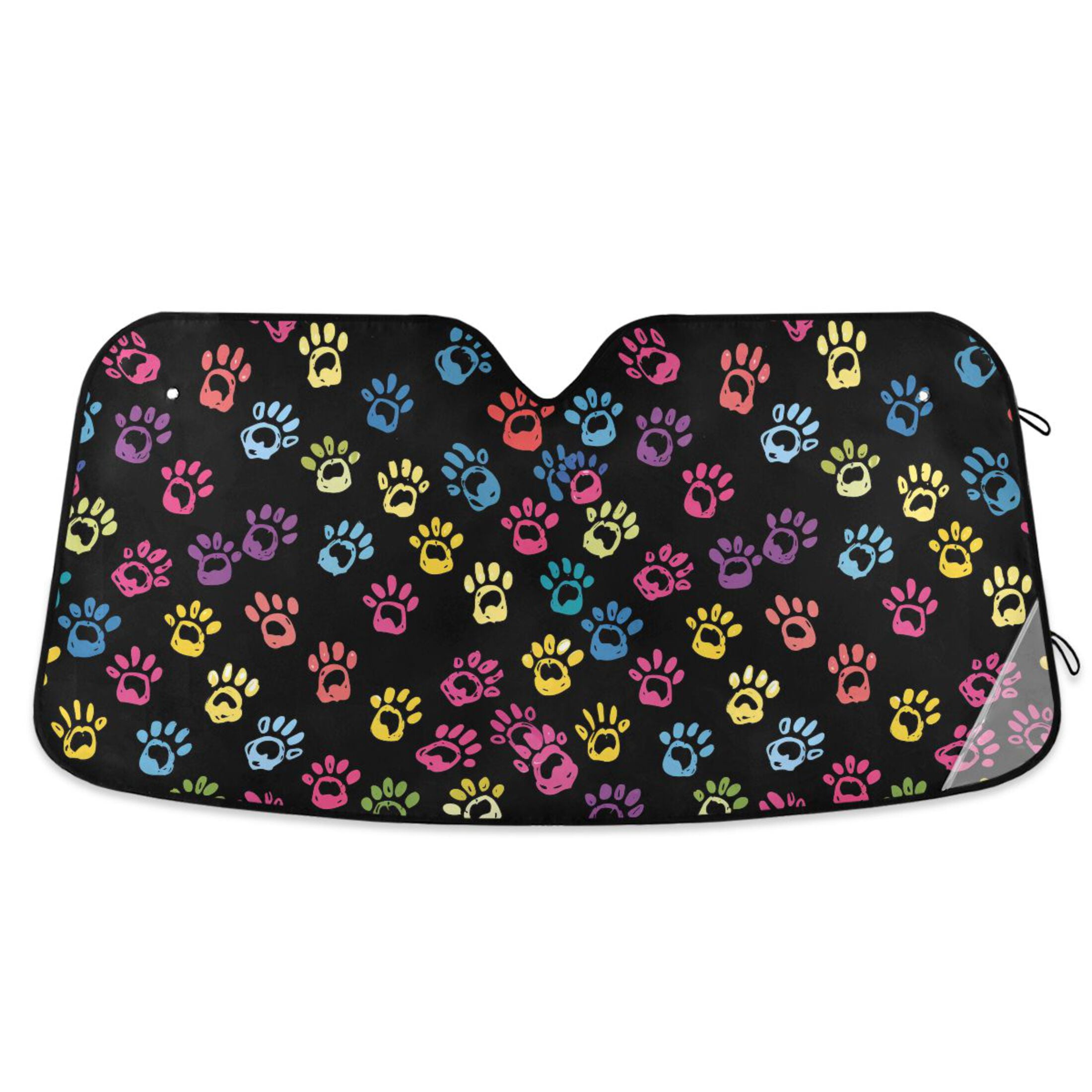 Colorful Paw Car Windshield Sun Shade Foldable Car Front Window Visor ...