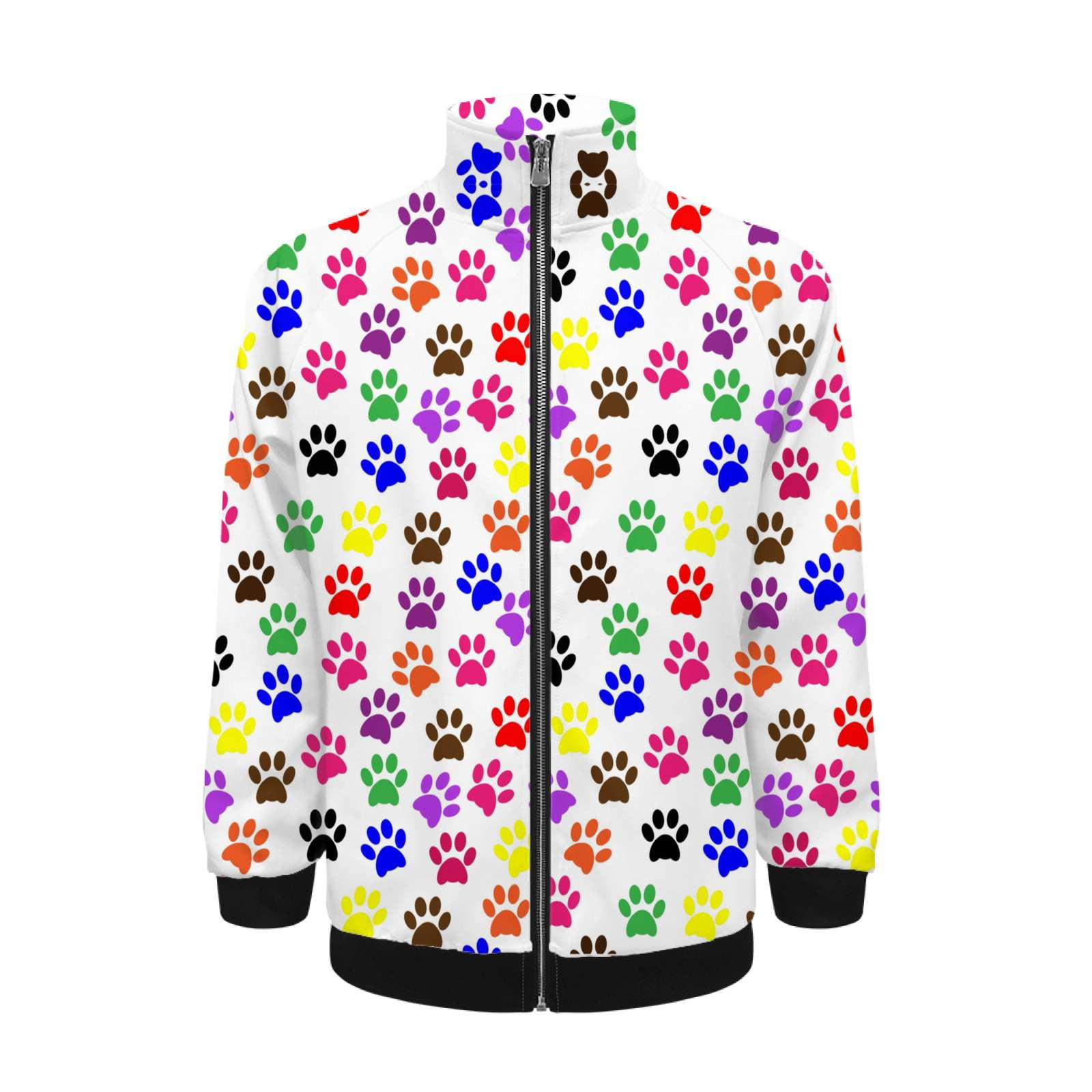 Colorful Paw Print Jacket Men's Street Cool Long Sleeves Coat ...