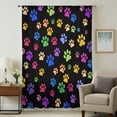 Colorful Paw Print Sheer Curtains 108" Extra Long for Living Room ...