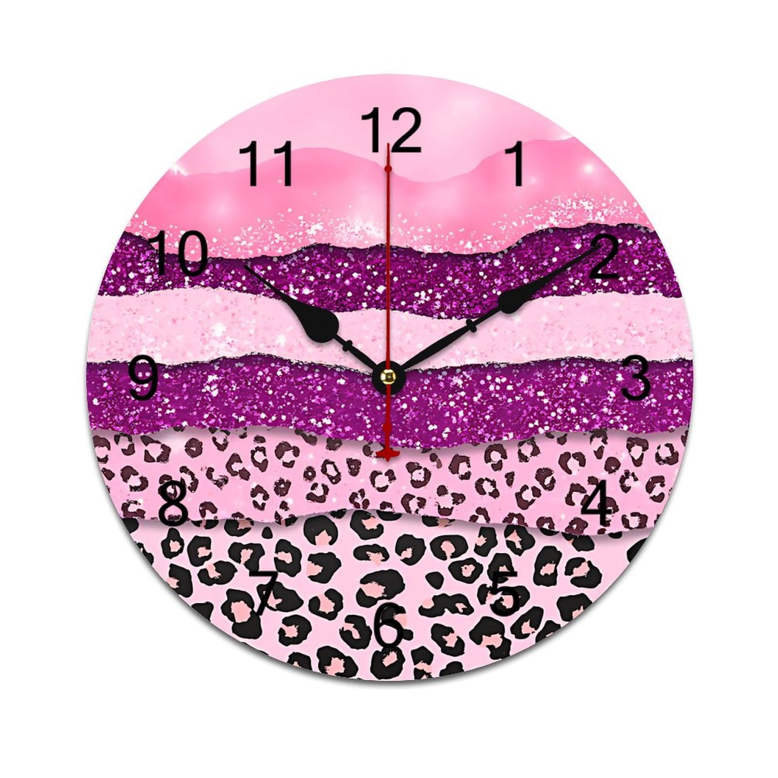 Colorful Paw Prints Time Decorative Wall Clocks Round Large Wall Watch ...