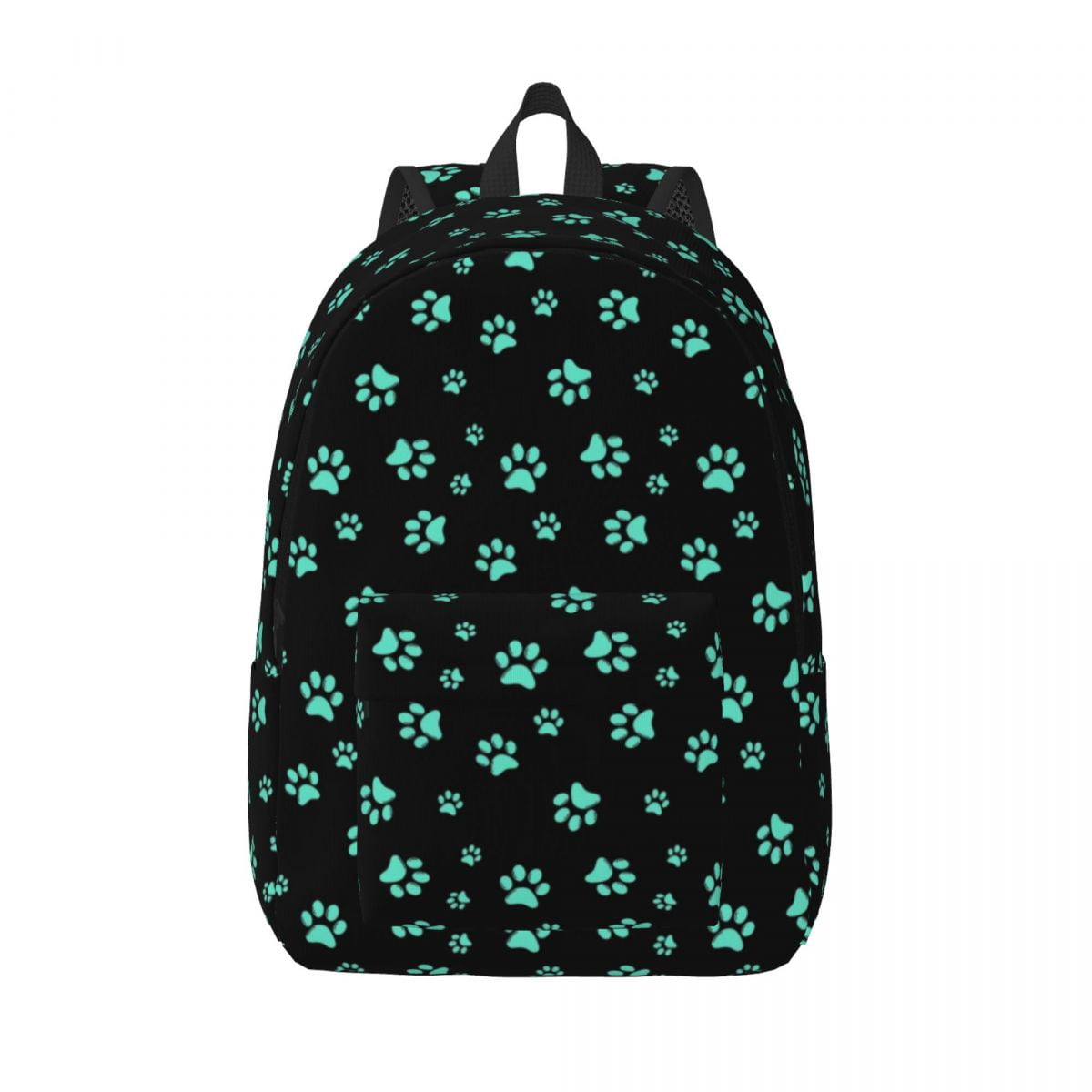 Colorful Paws Pattern Canvas Backpack for Women Men College Students ...
