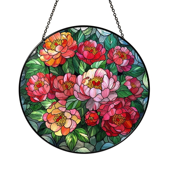 Colorful Peacock Window Hanging – Stained Glass Look Art - Walmart.com