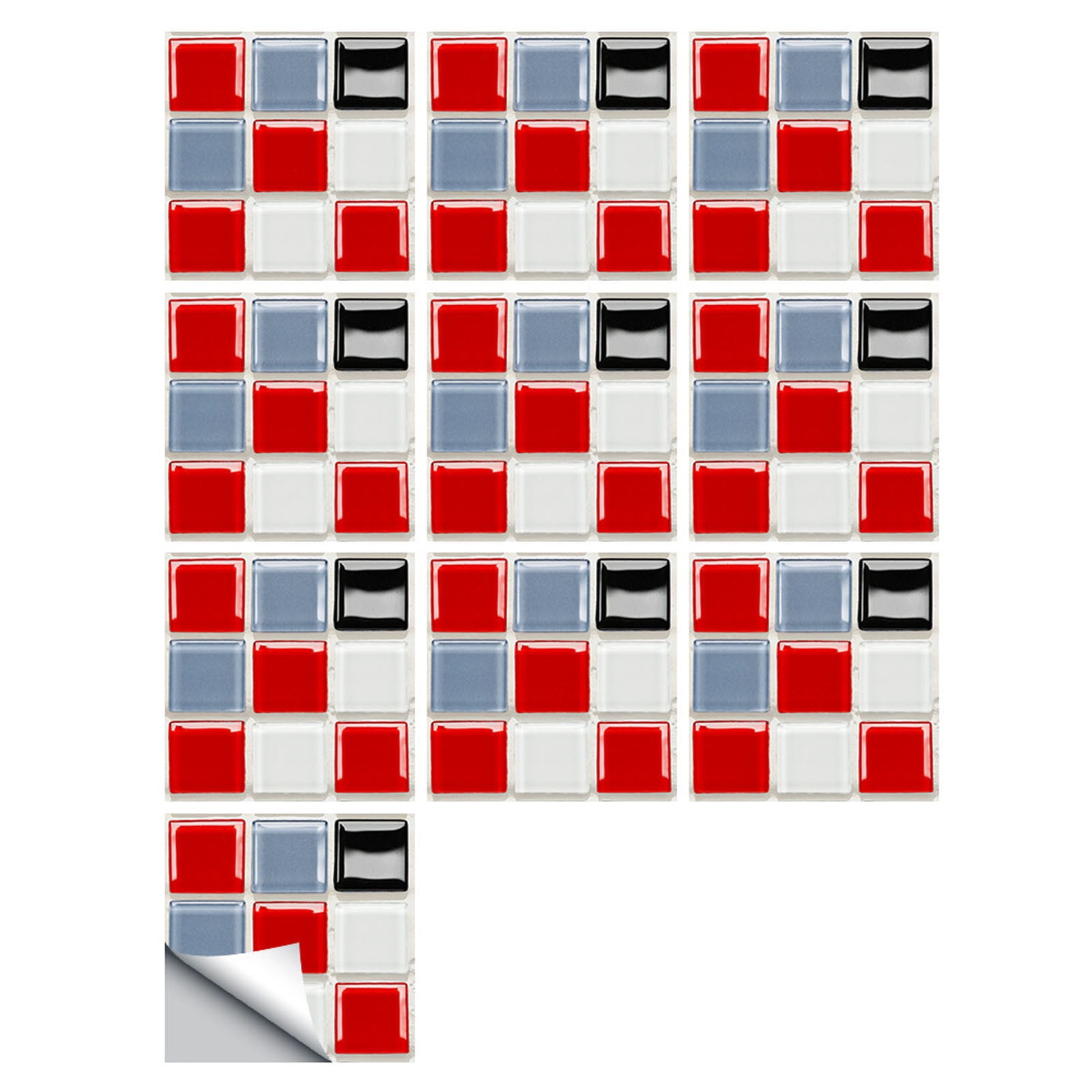 Colorful Peel And Stick Backsplash Tiles Kitchen Bathroom Square Self ...