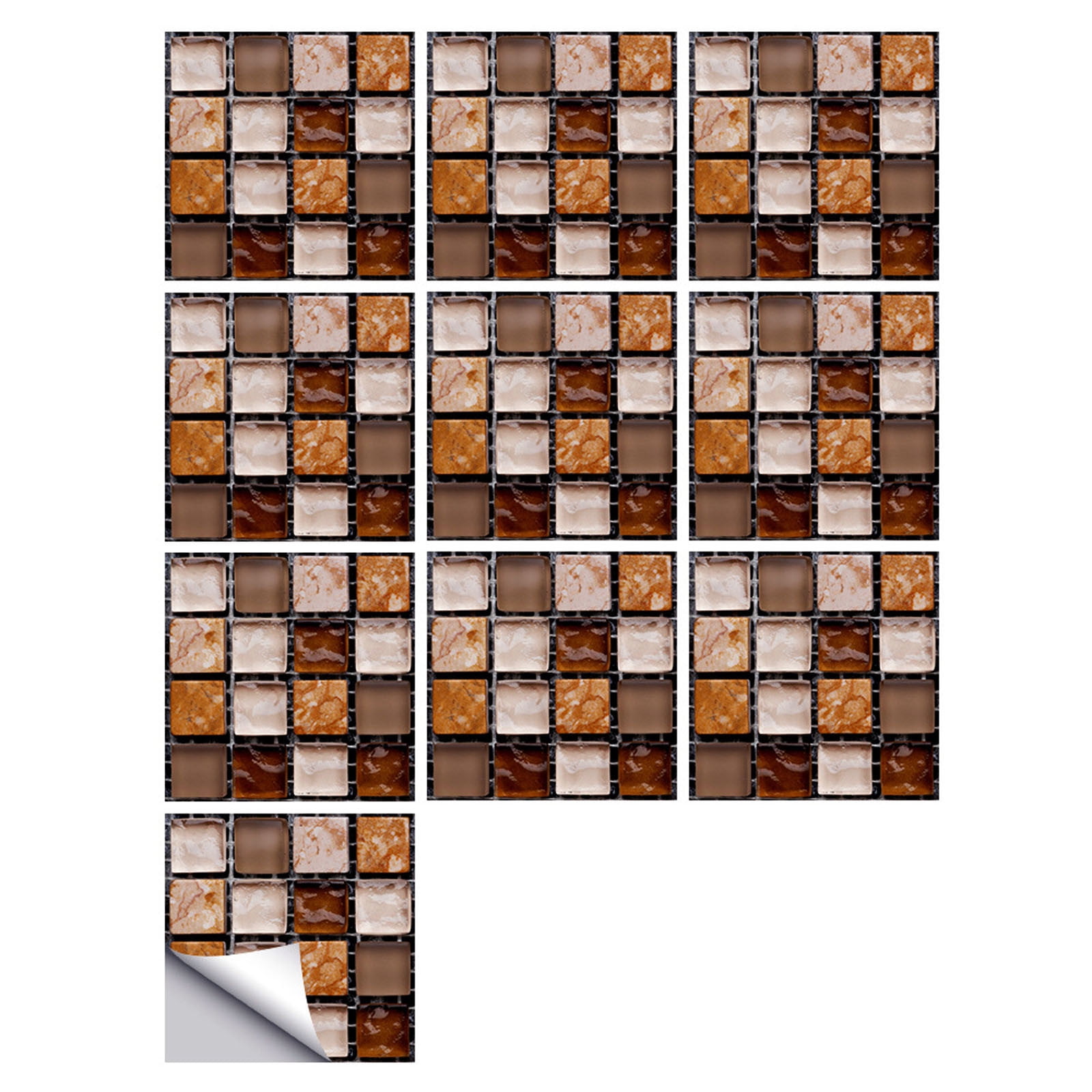 Colorful Peel And Stick Backsplash Tiles Kitchen Bathroom Square Self ...