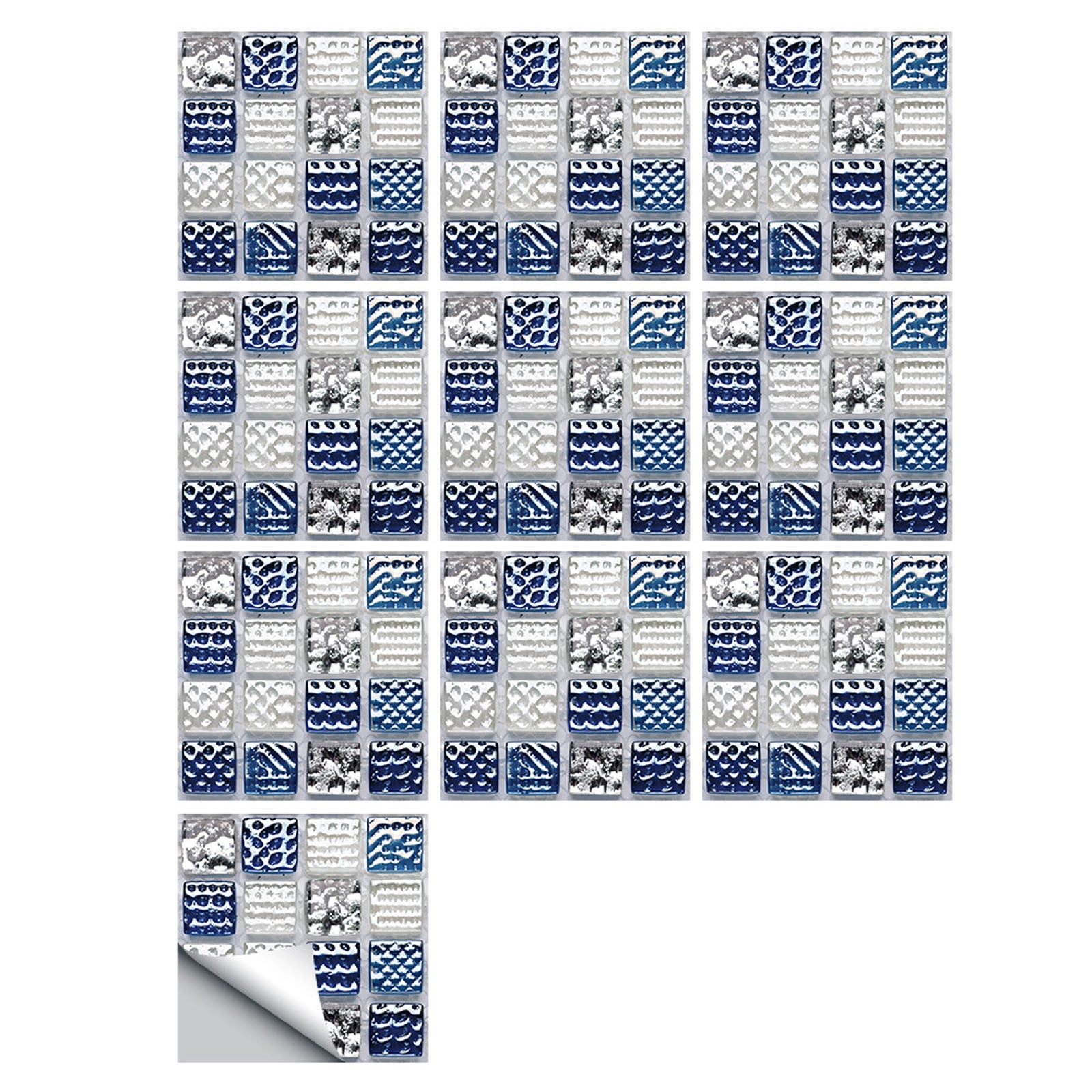 Colorful Peel And Stick Backsplash Tiles Kitchen Bathroom Square Self ...