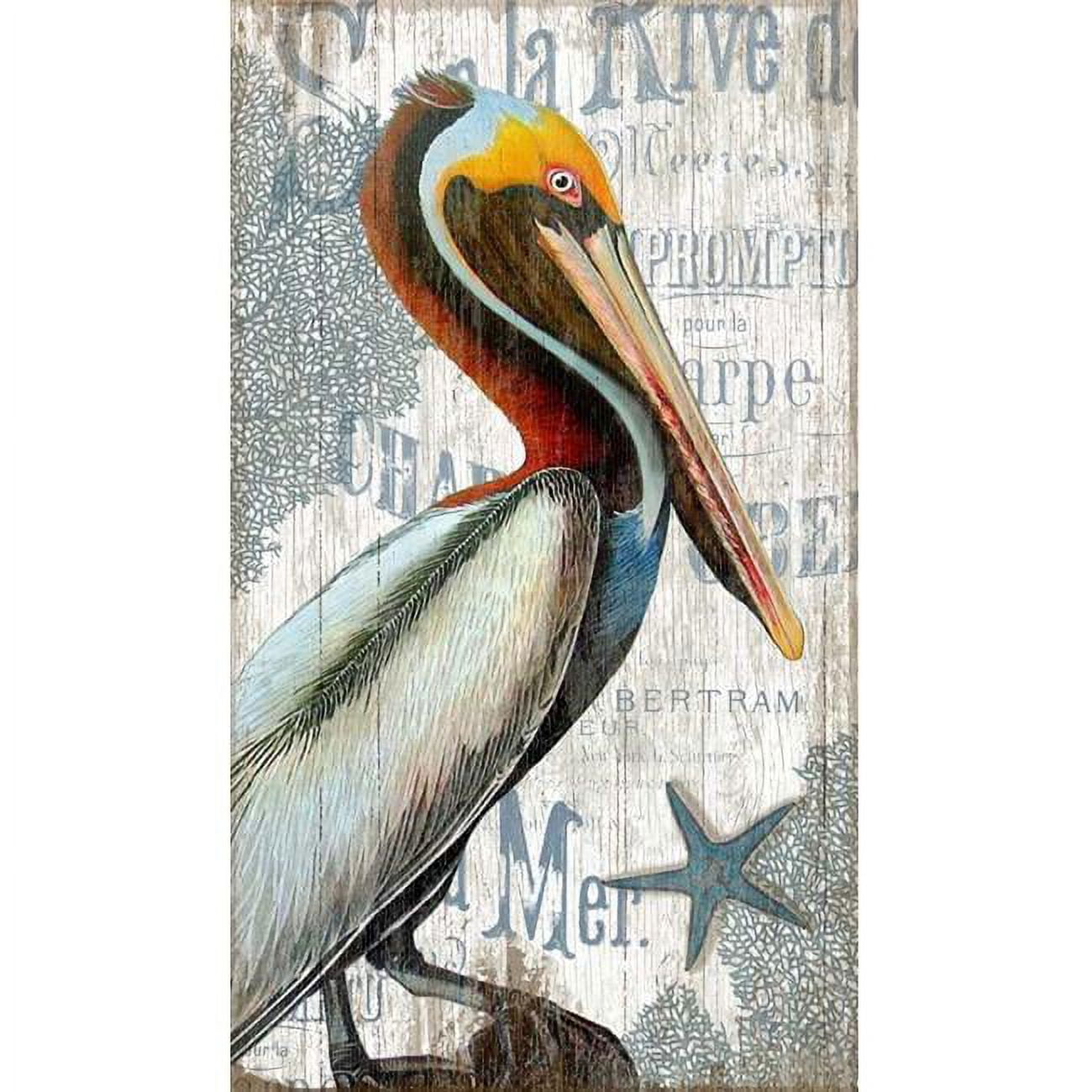 Colorful Pelican Extra Large Wall Decor, White - Walmart.com