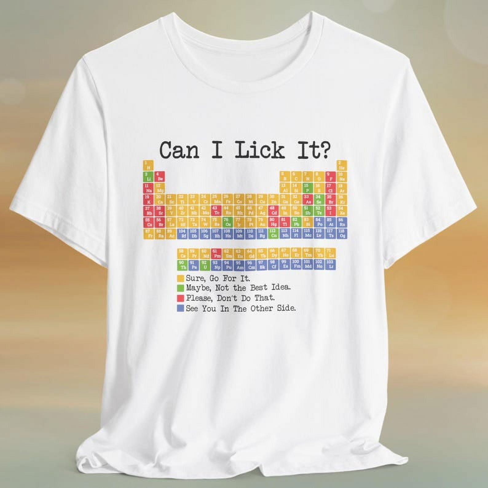 Colorful Periodic Table Graphic Tee, Bright Chemistry Element Chart ...