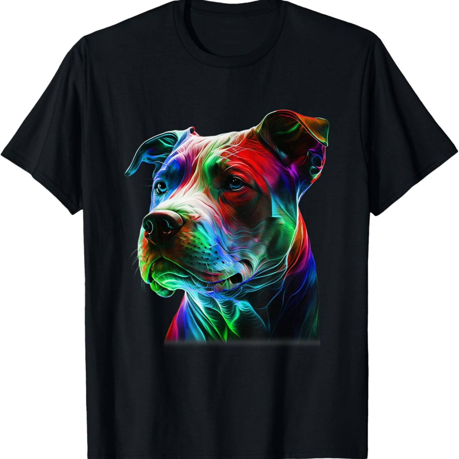 Colorful PiT-shtirBull Beauty Graphic Art Pitbull Dog Lover T-shtir ...