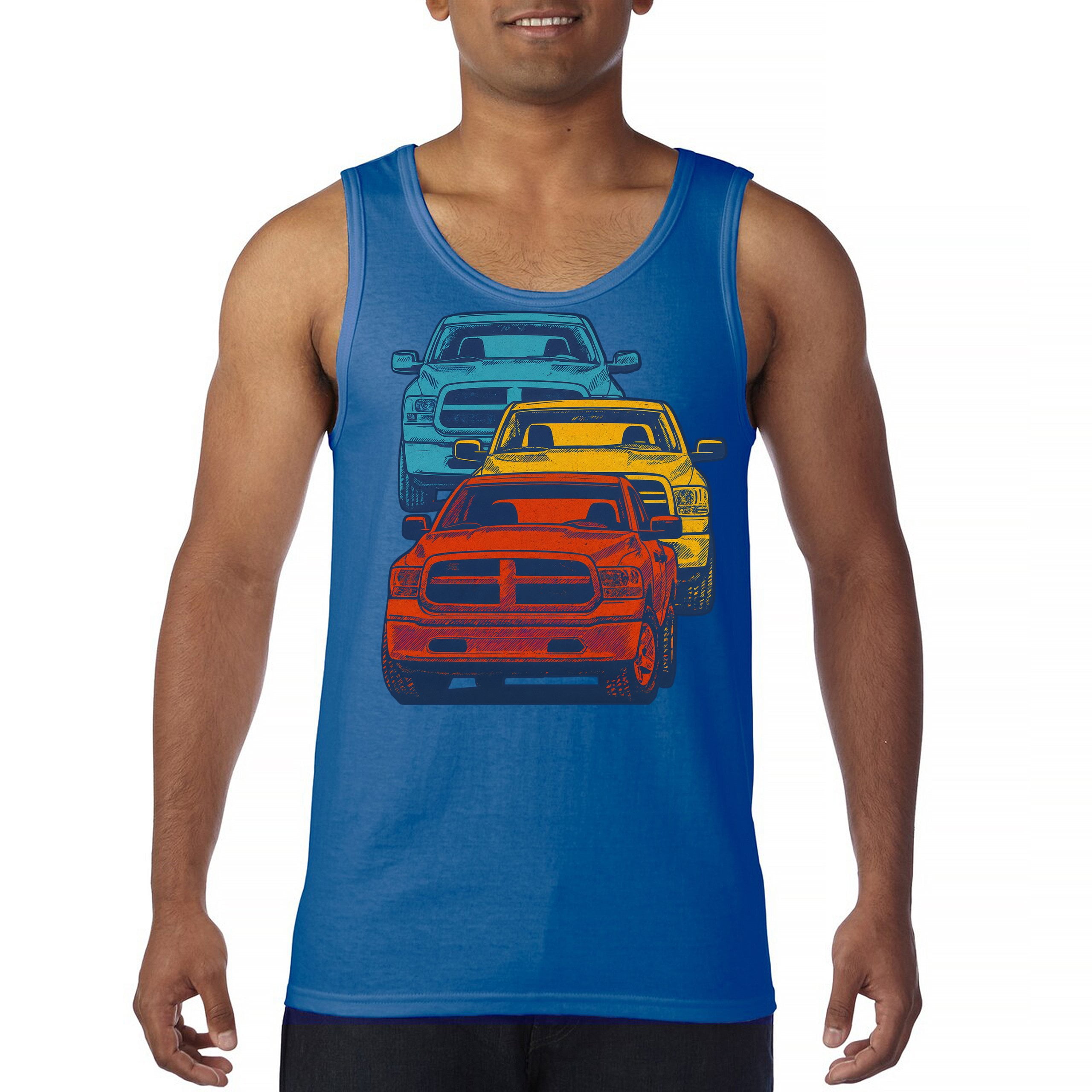 Colorful Pickup Truck Stack Men's Tank Top 4x4 American Offroad USA ...
