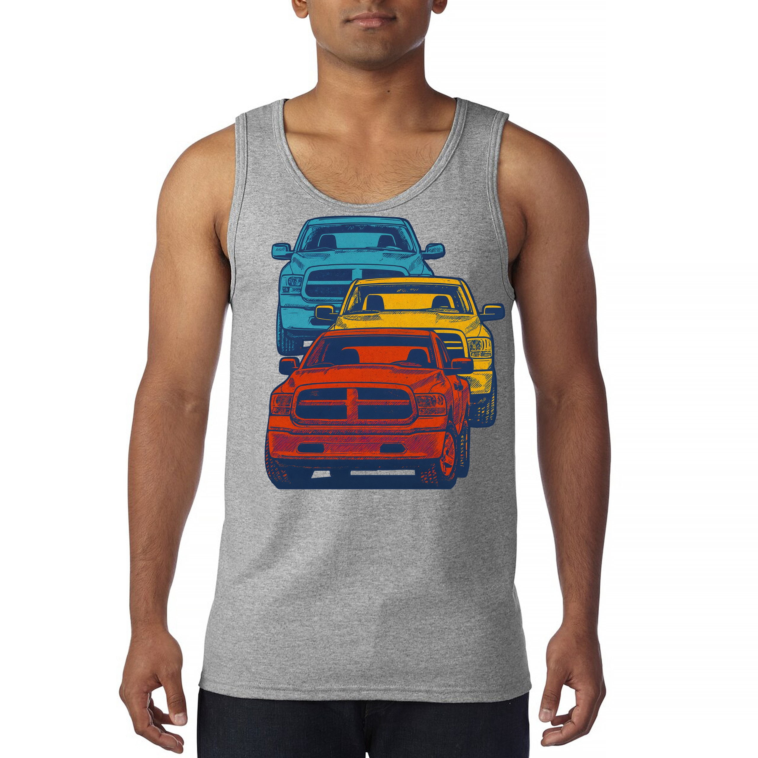 Colorful Pickup Truck Stack Men's Tank Top 4x4 American Offroad USA ...