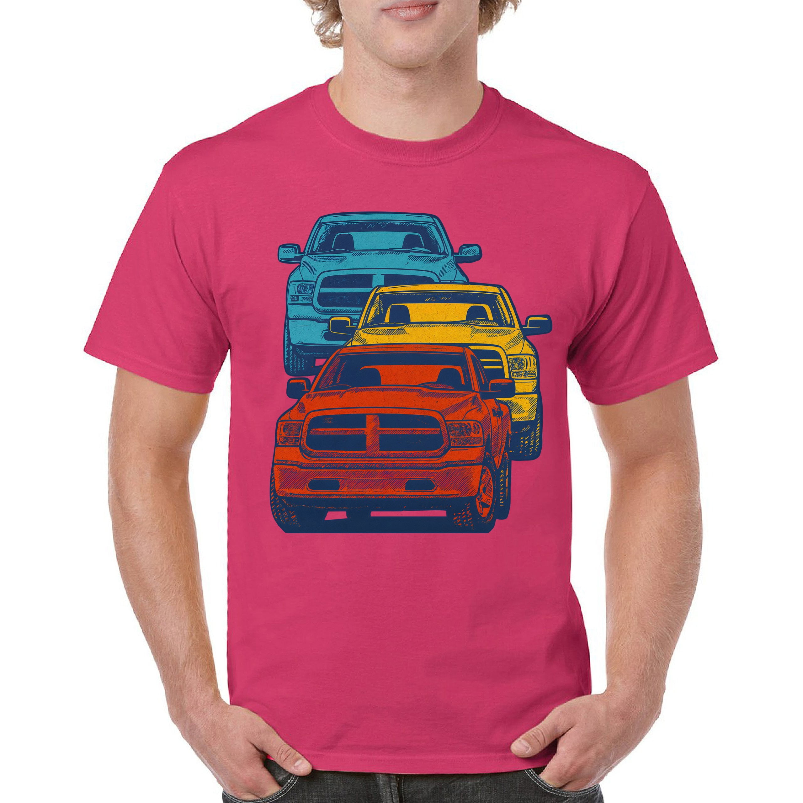Colorful Pickup Truck Stack T-shirt 4x4 American Offroad USA Rugged Men ...