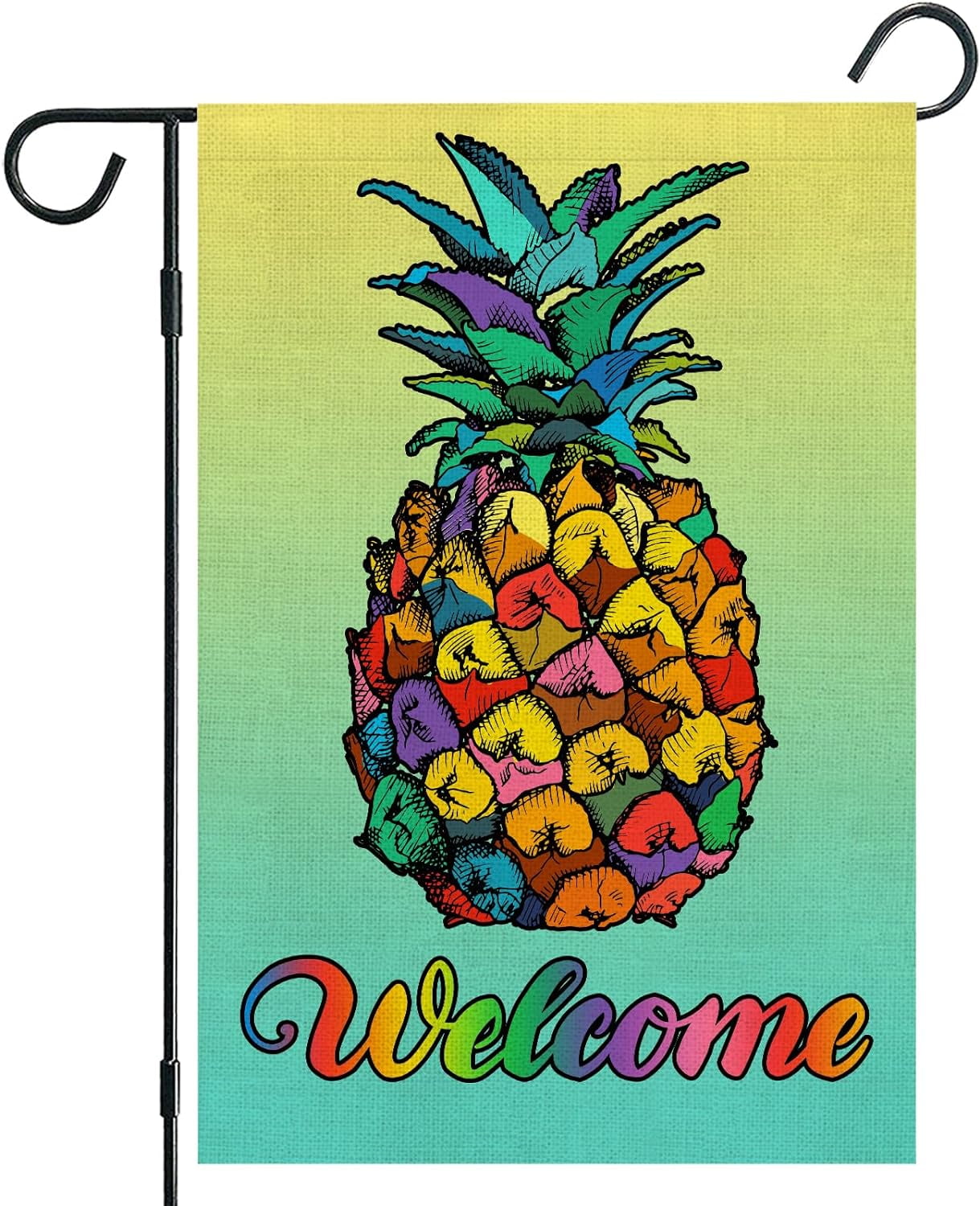 Colorful Pineapple Garden Flag Summer Fruit Nordic Style Small Double ...