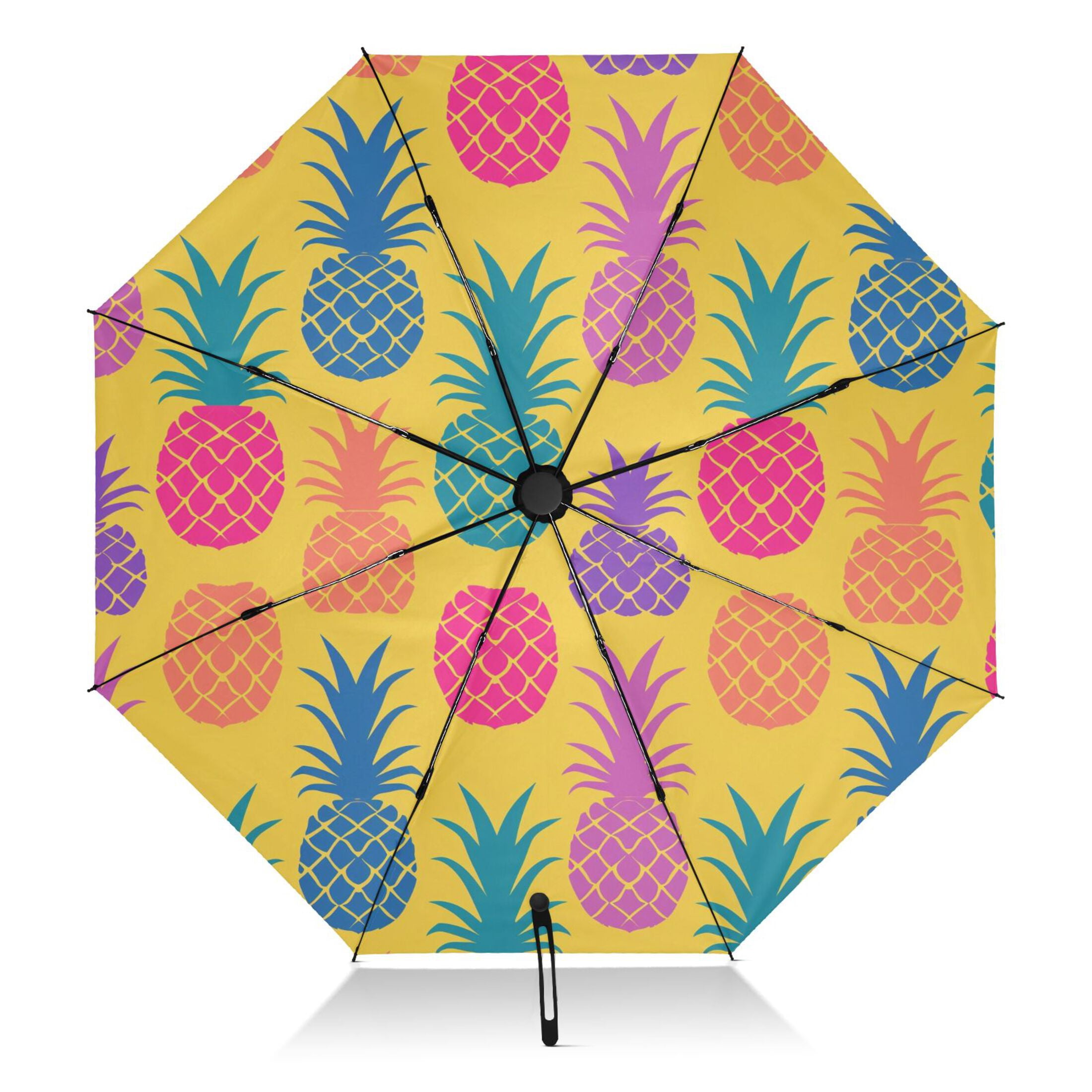 Colorful Pineapple Pattern Umbrella Folding Sun Umbrella Travel Auto ...