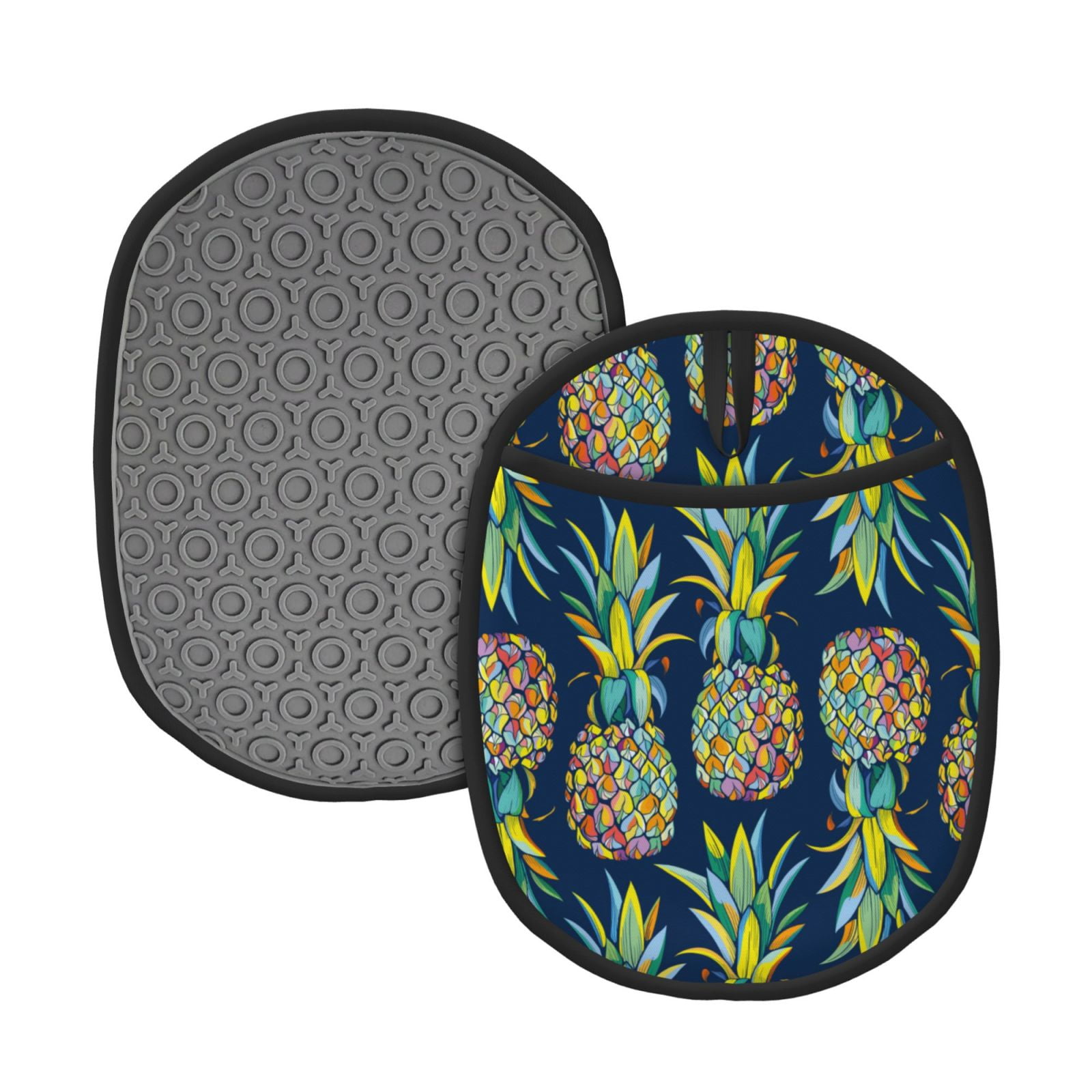 Colorful Pineapples Pot Holders for Kitchen, Heat Resistant Oven Mitts ...