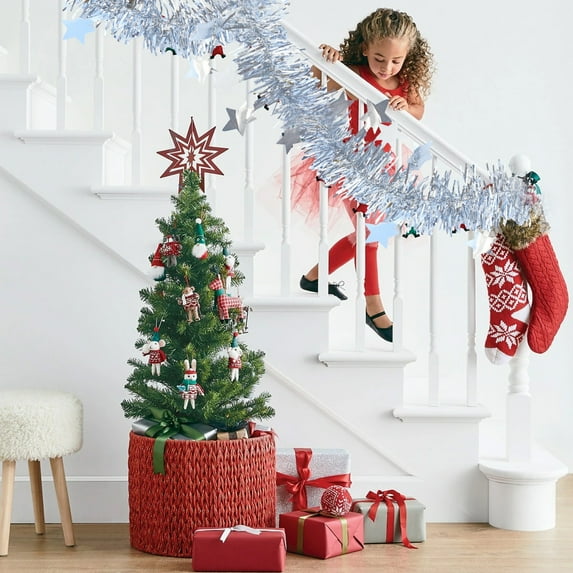 Colorful Pinstripe Ribbon & Pull Flower Decorations - Christmas ...