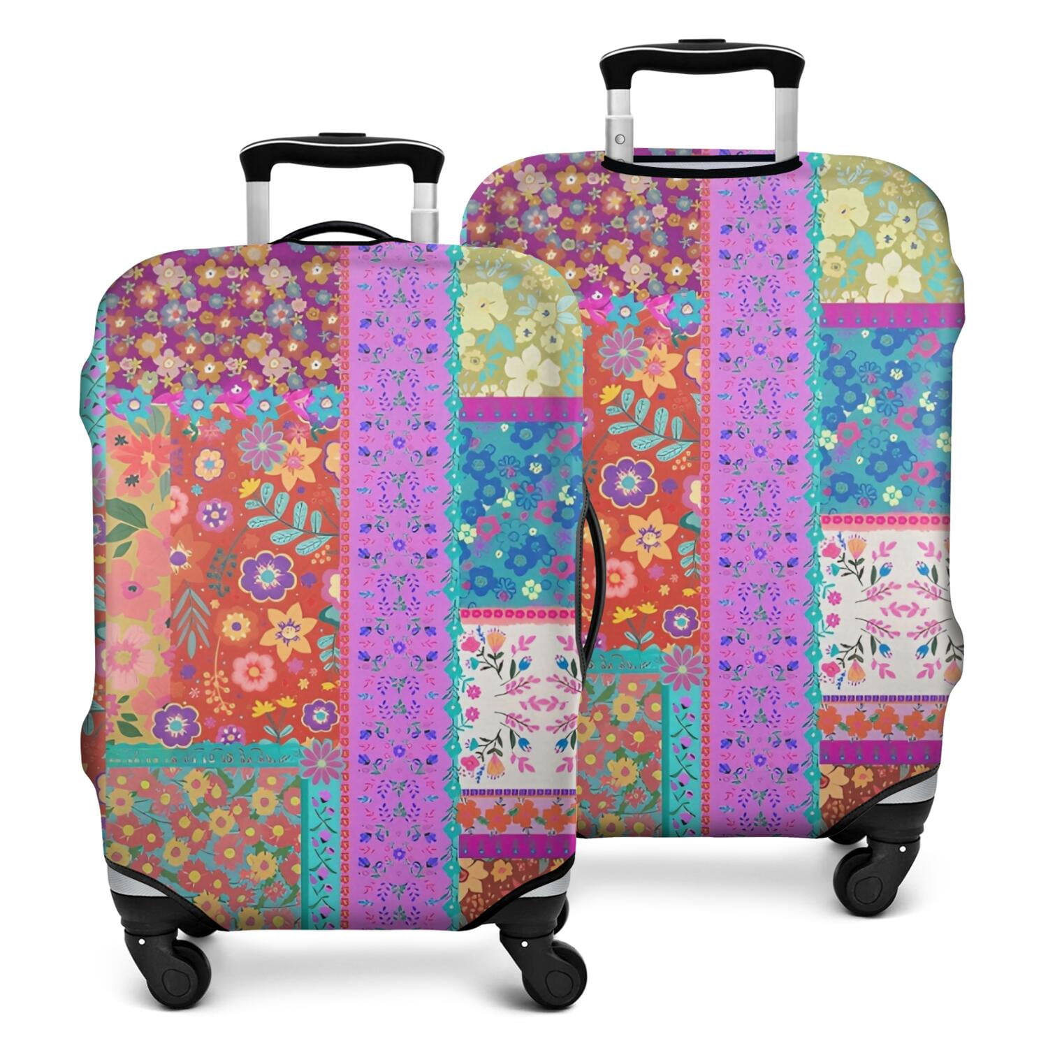 Colorful Pioneer Flower Patchwork Luggage Cover Fashion Suitcase Cover ...