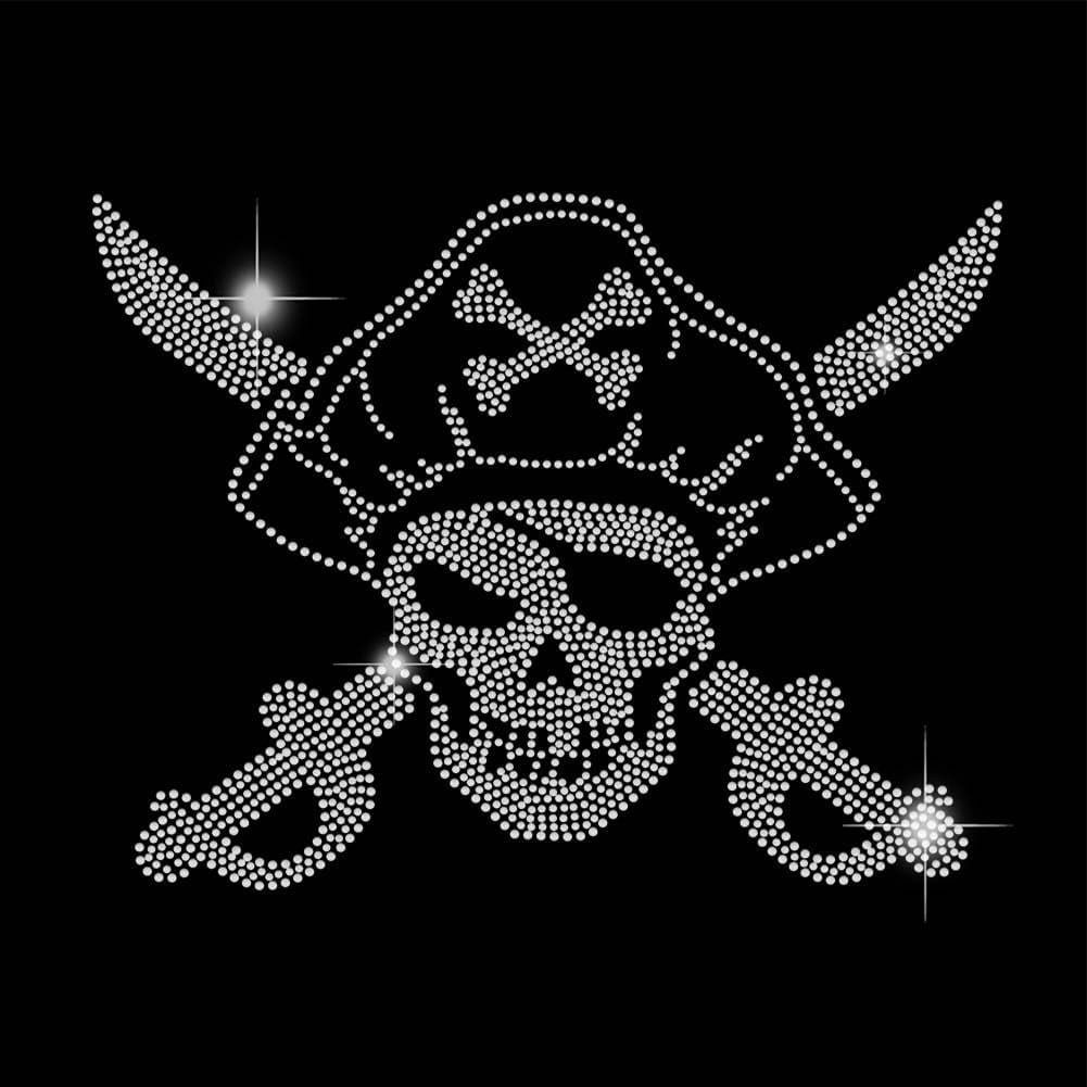 Colorful Pirate Bling Iron on Rhinestone Rhinestone Iron on Hotfix ...