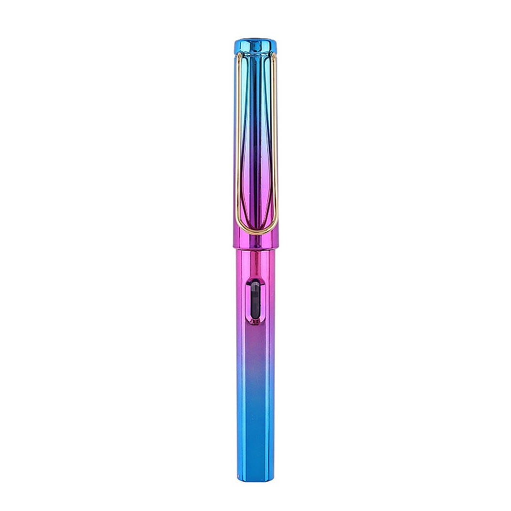 Colorful Piston-Filled Fountain Pen Gift Writing Pen Large Ink Capacity ...